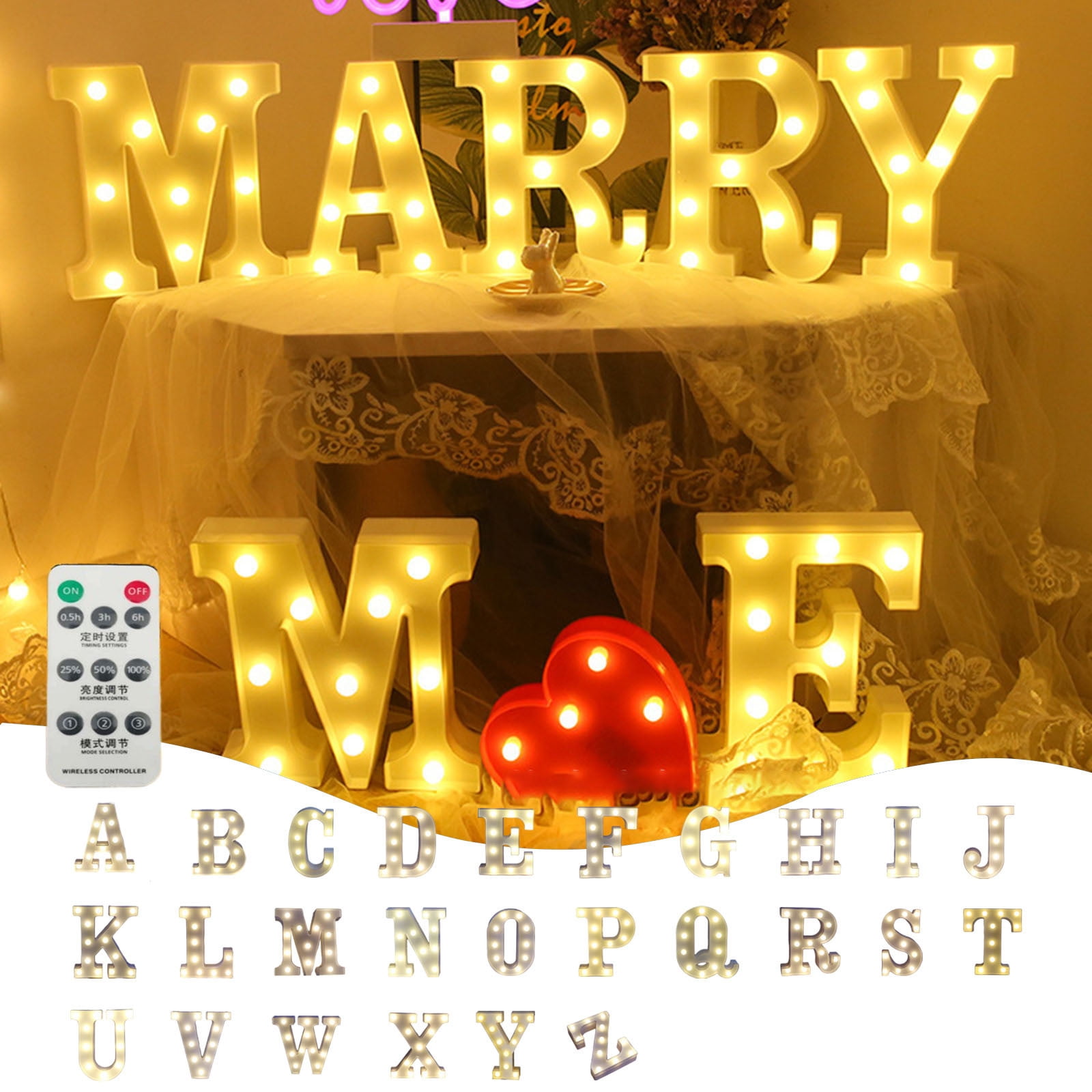 Christmas Clearance Sales! SRUILUO Light Up Letters, Led Letters Lights ...