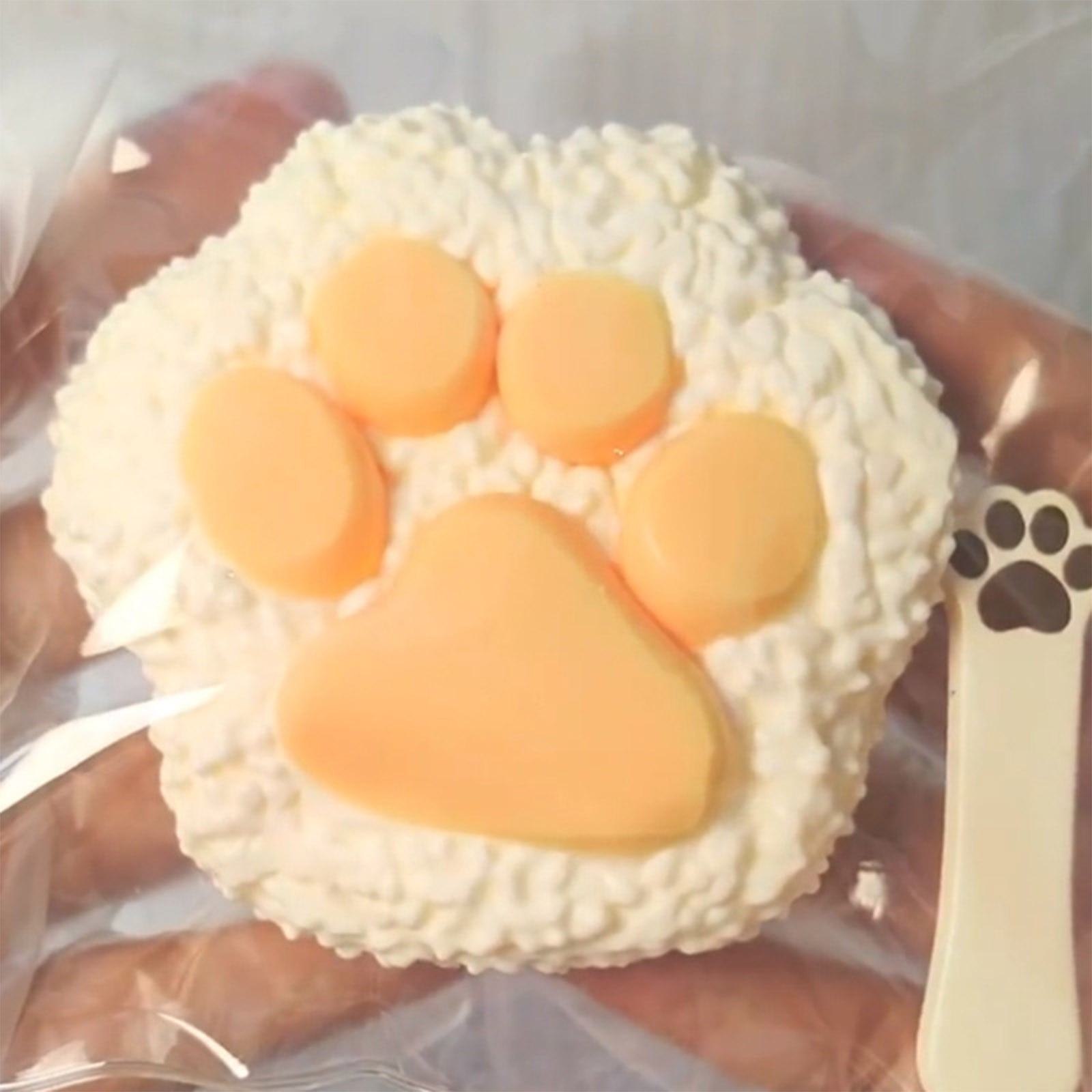 Christmas Clearance Soft TPR Cat's Paw Stress Relief Squishies - Yellow ...