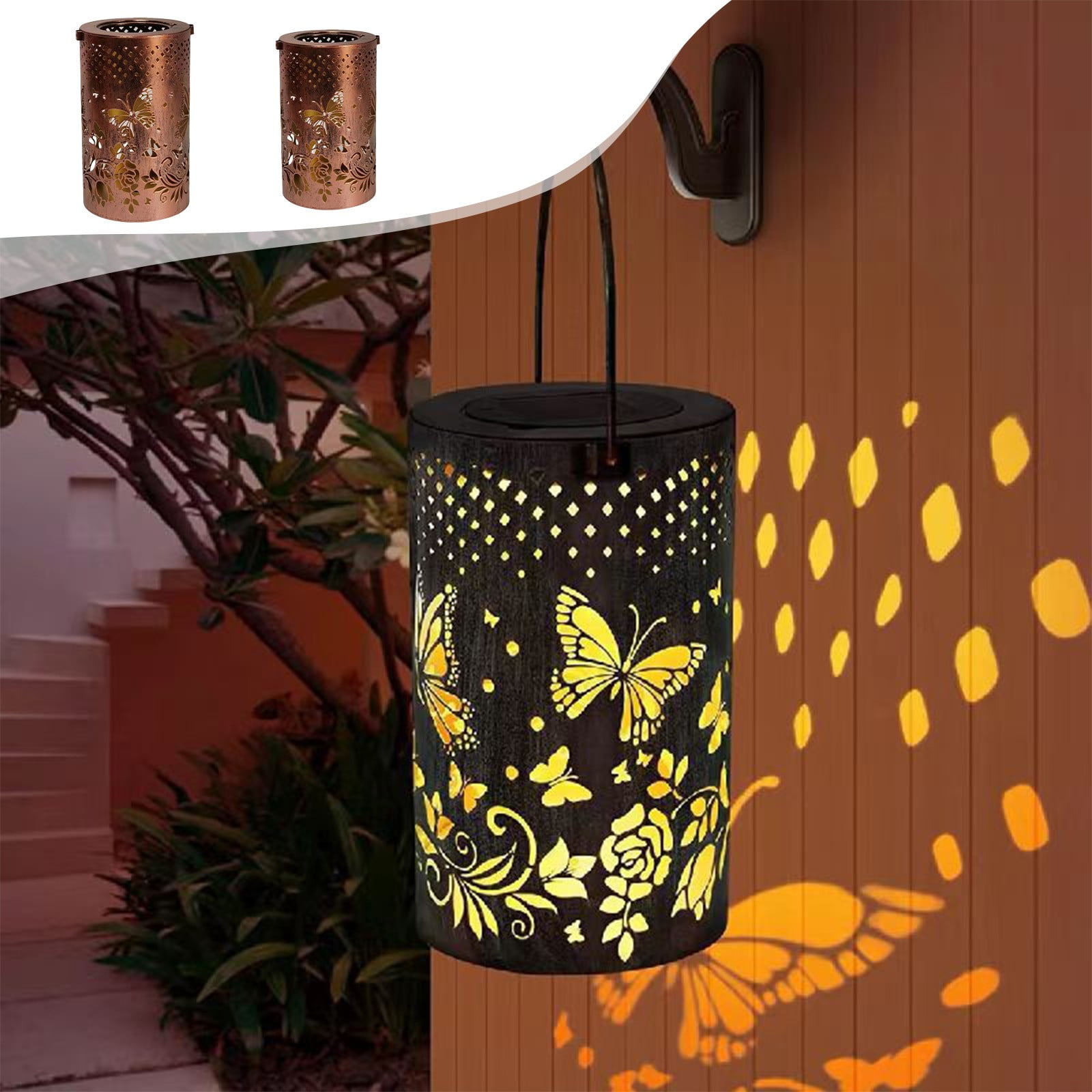 Deals Solar-Powered Dragonfly Garden Lanterns: Waterproof Iron Skeleton ...