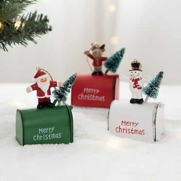 ALEF Christmas/Holiday Letters to Santa Decorative Tin Mailbox (White ...