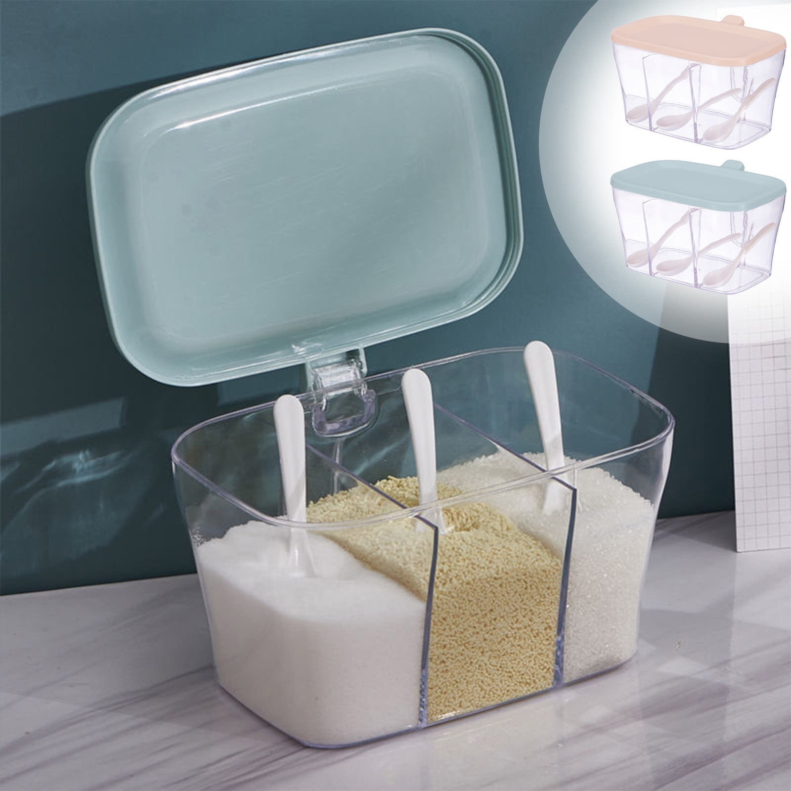 Best Bargains Tpzfurit Multi-Compartment Spice Seasoning Box with Built ...