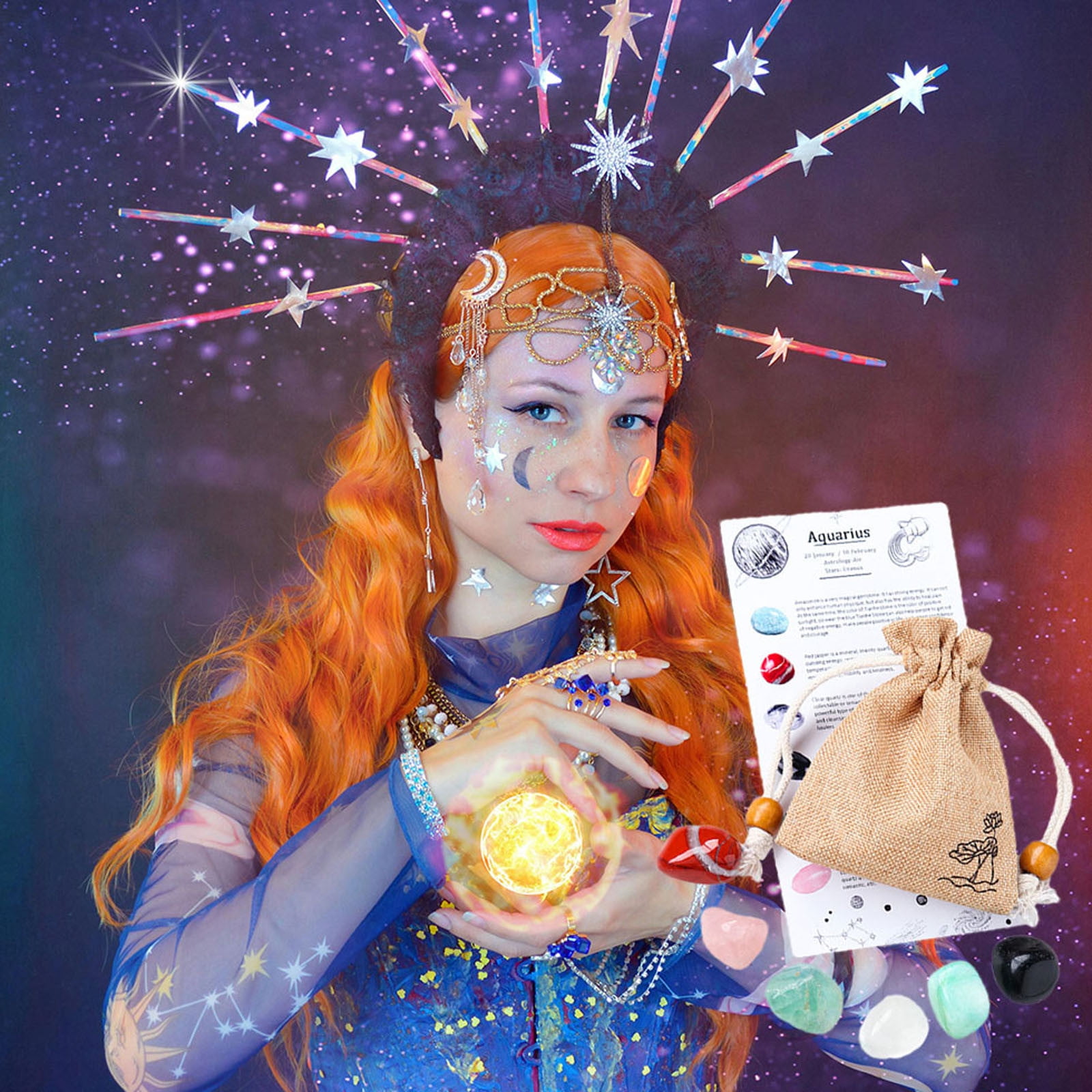 Deals Tpzfurit Twelve Constellations Natural Crystal Set 鈥?Hand ...
