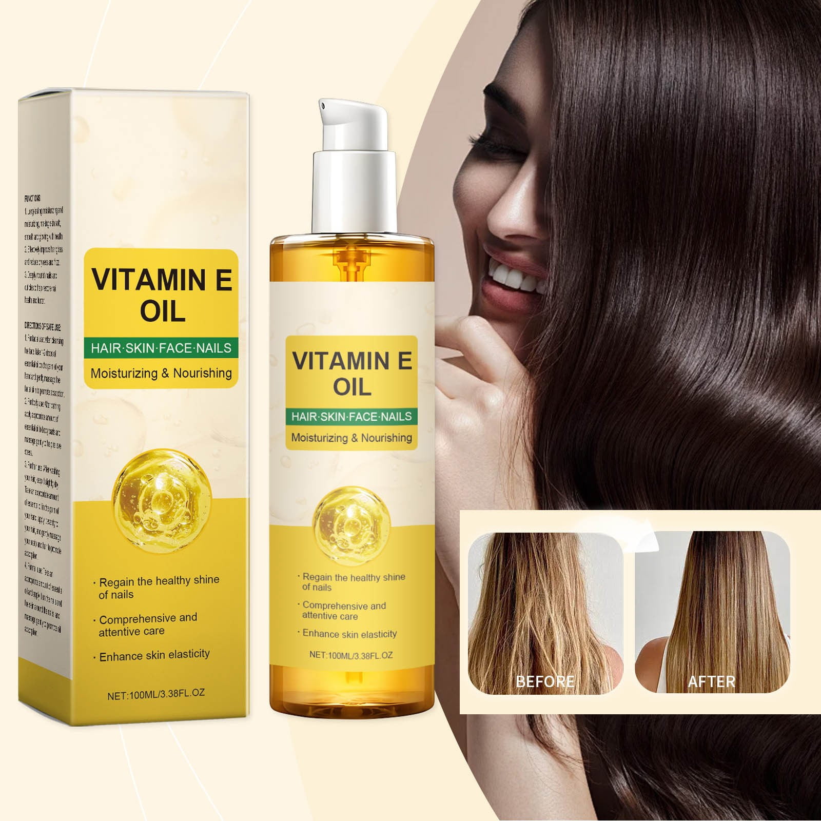 Summer Savings Vitamin E Body Oil - Deep Nourishment for Skin, Hair ...