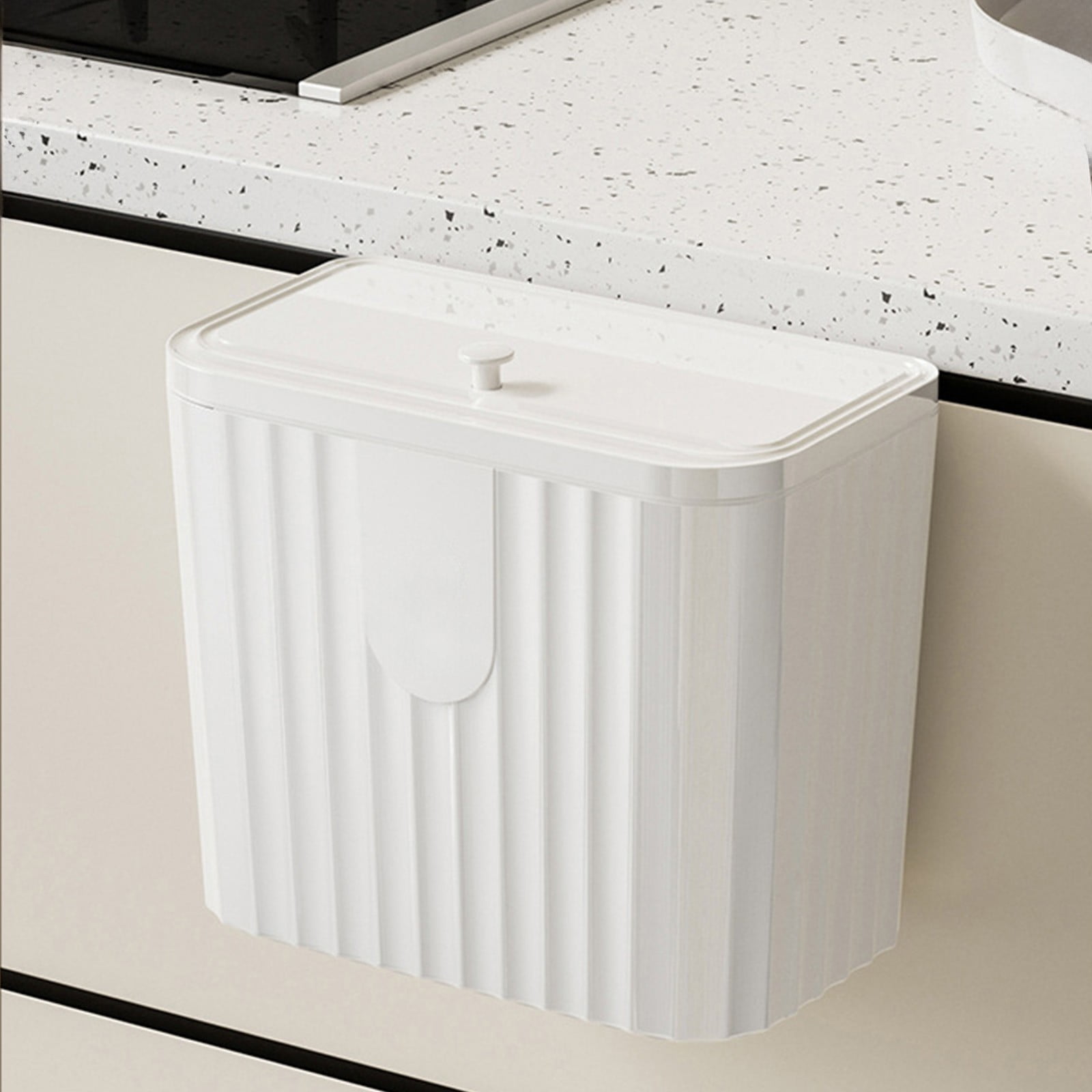 Christmas Clearance Wall-Mounted Kitchen Trash Can with Sliding Lid ...