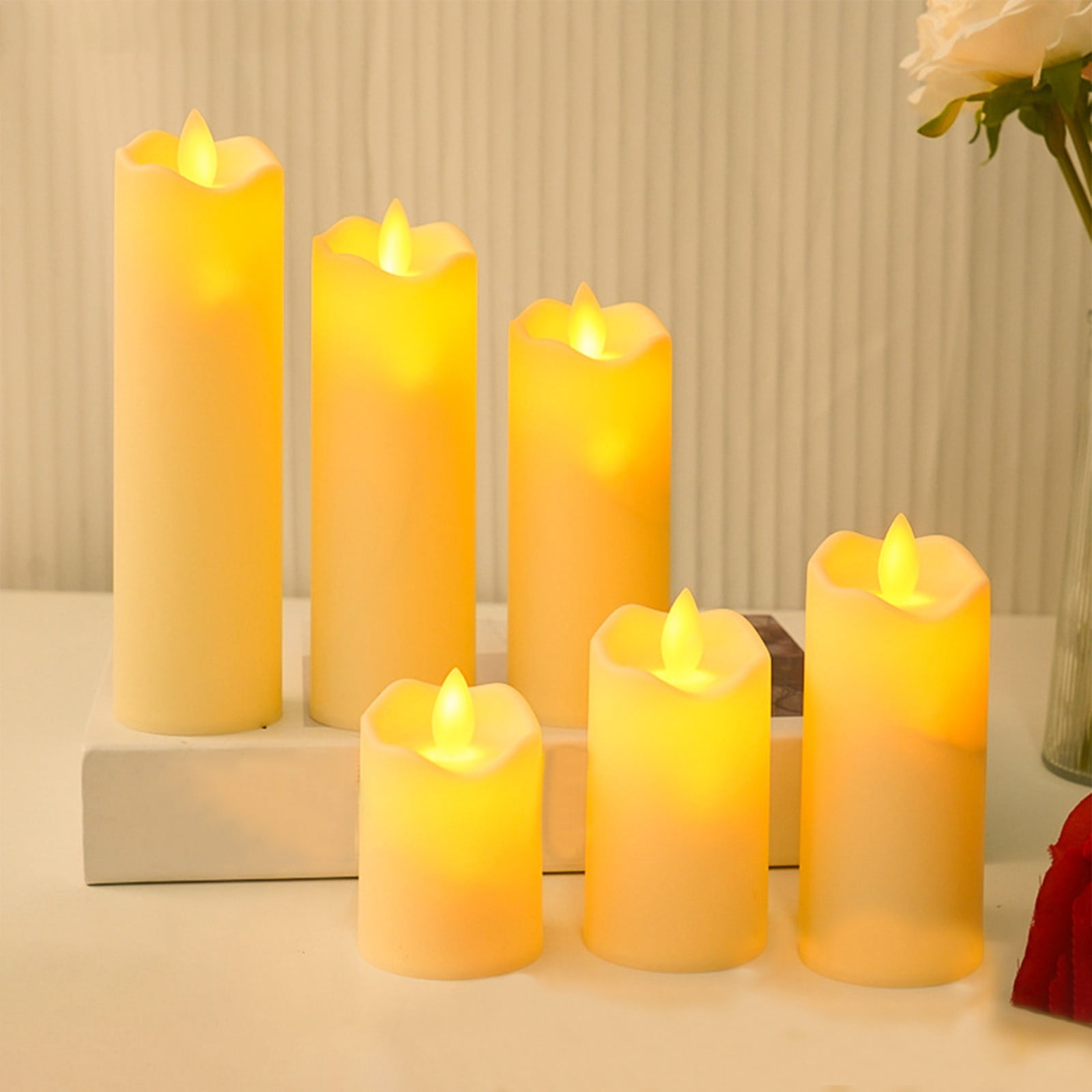Flash Sale Wave Shape Glossy Electronic Candle Lights - Safe Flickering ...