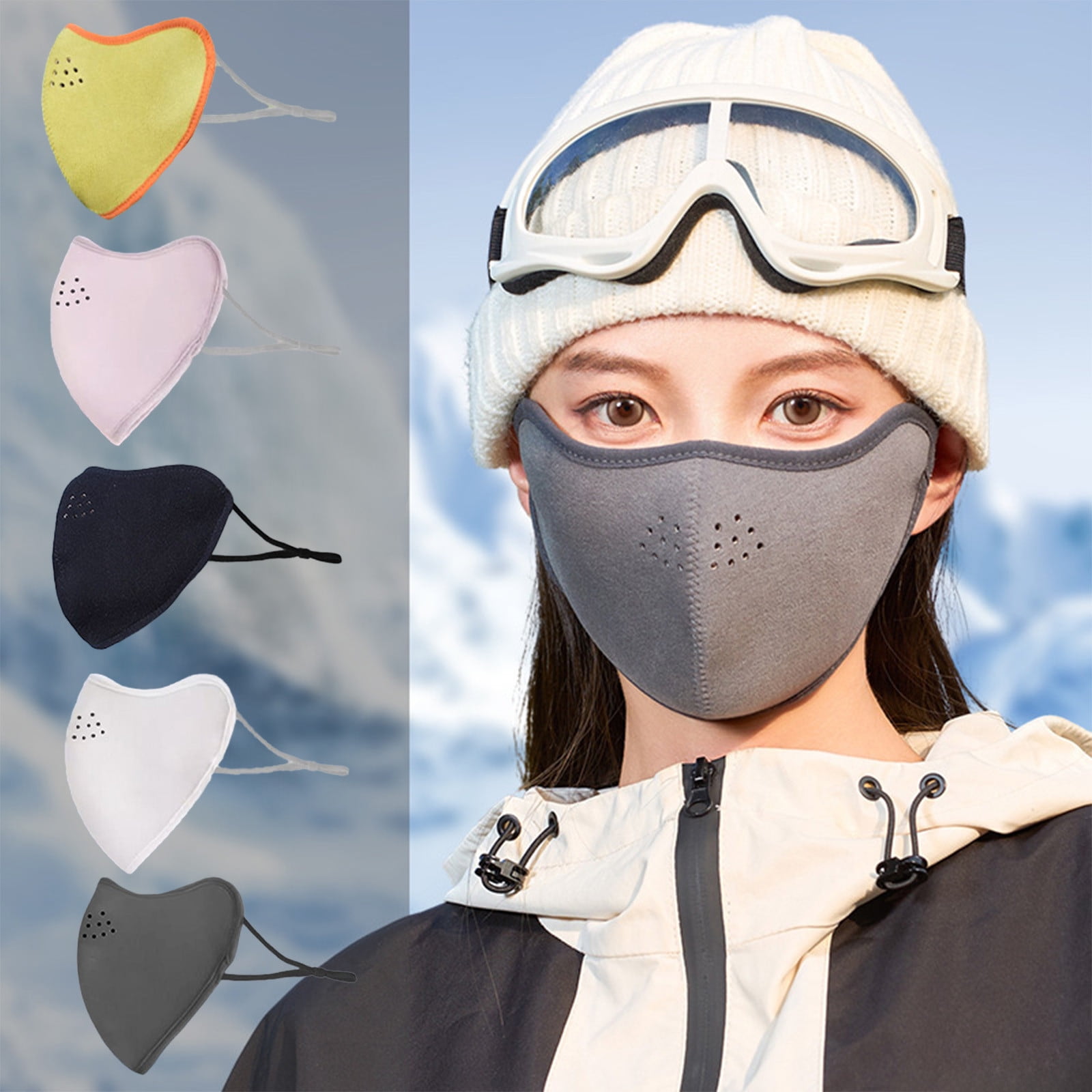 Winter Fleece Face Mask for Men & Women - Breathable Velvet Ski Mask ...
