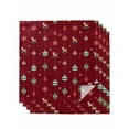 Christmas Cloth Napkins Set of 4 Reusable Dinner Napkins, Winter Xmas ...