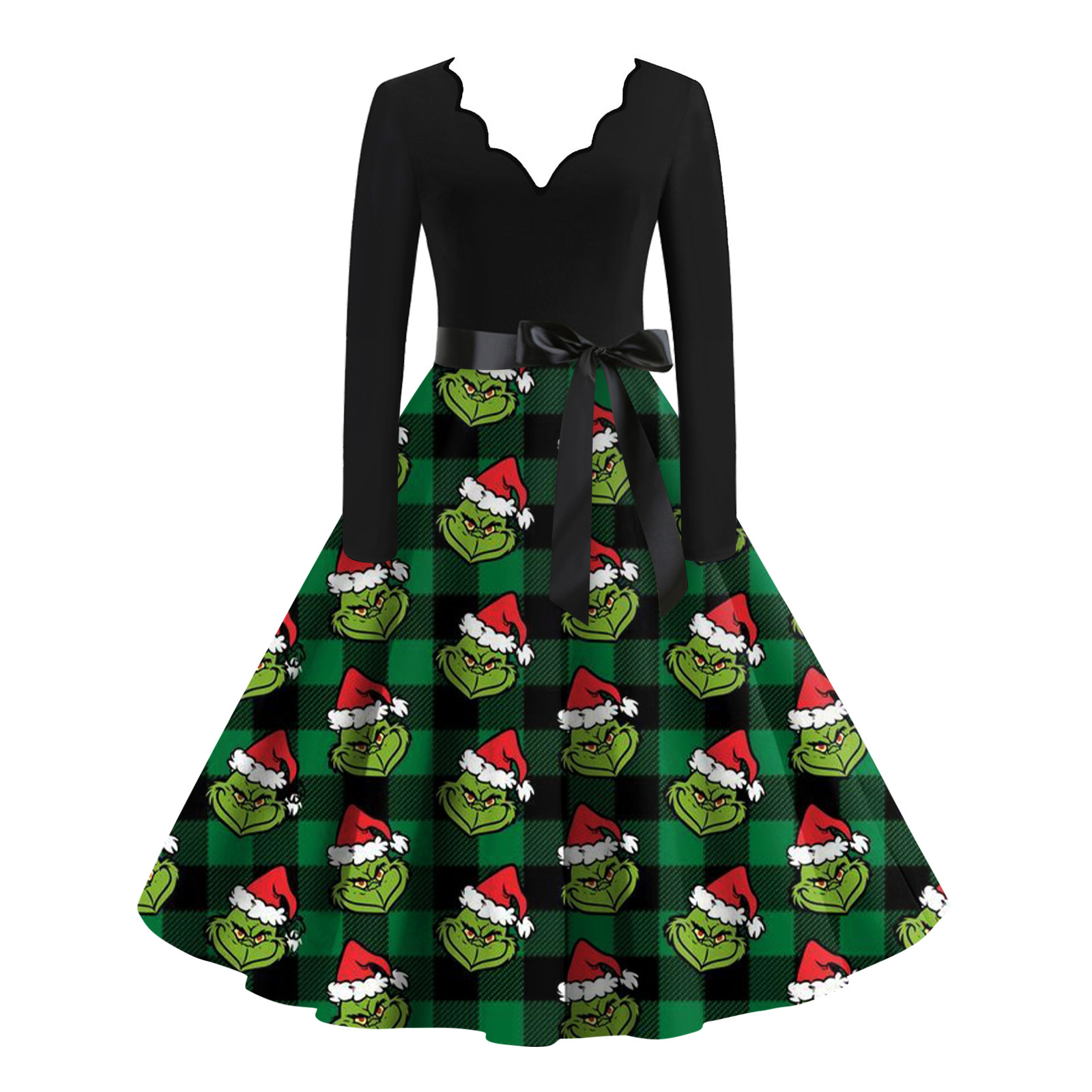 Christmas Clothing Grinch Green Dress Women, Fall 2025 Women's Casual ...