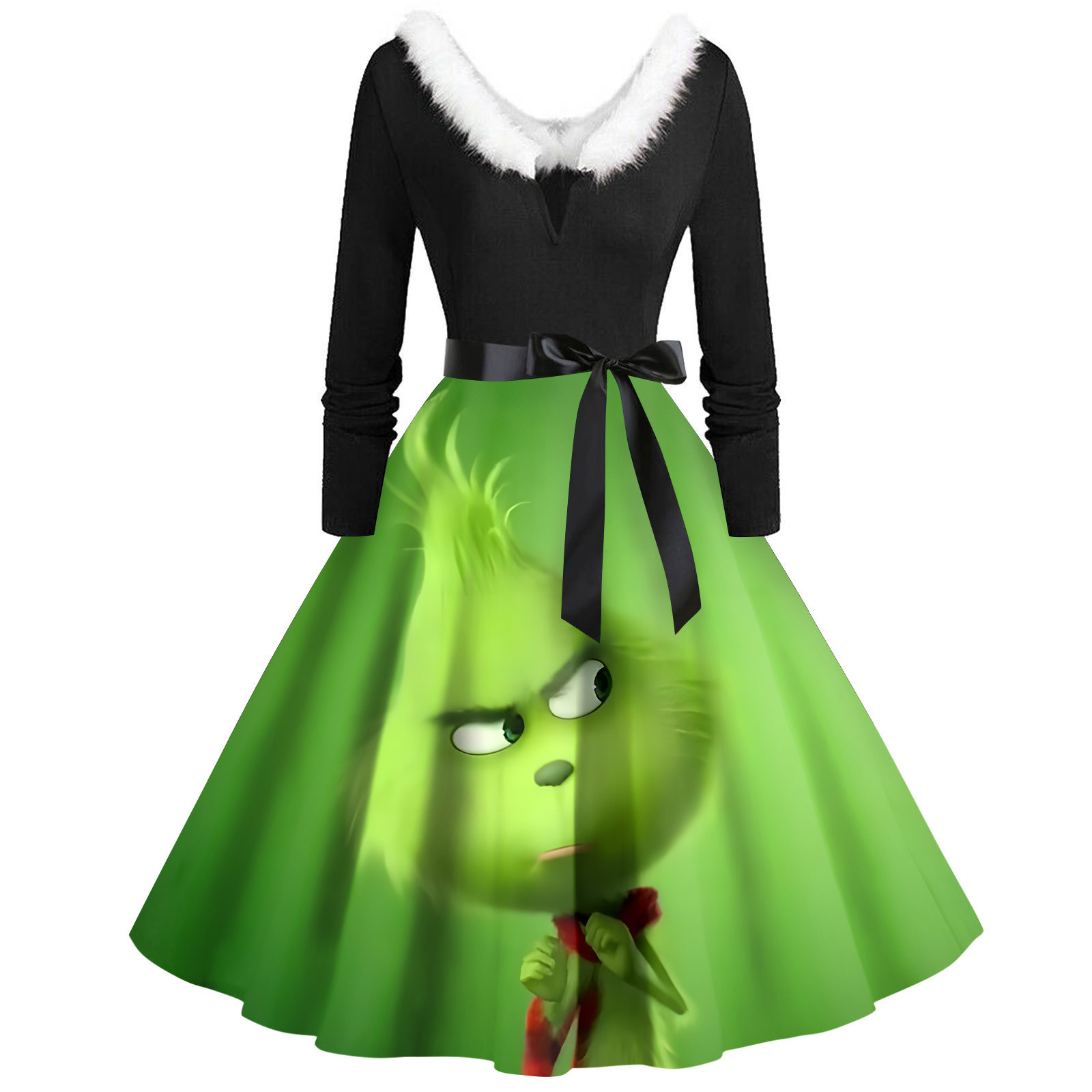 Christmas Clothing Grinch Green Dress Women, Fall 2025 Women's Casual ...