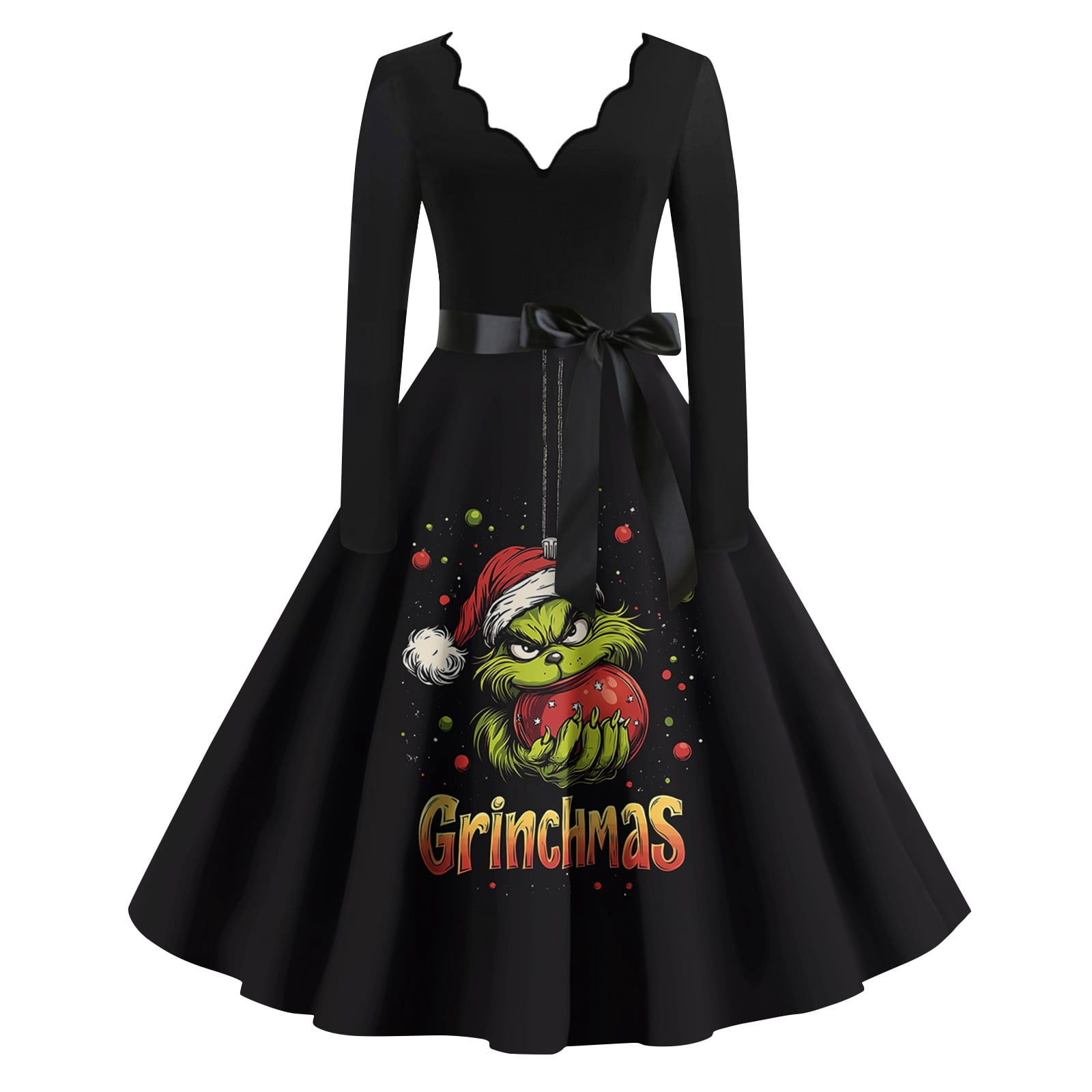 Christmas Clothing Grinch Green Dress Women, Fall 2025 Women's Casual ...