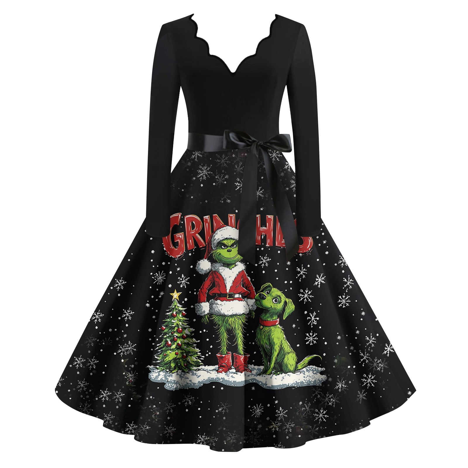 Christmas Clothing Grinch Green Dress Women, Fall 2025 Women's Casual ...