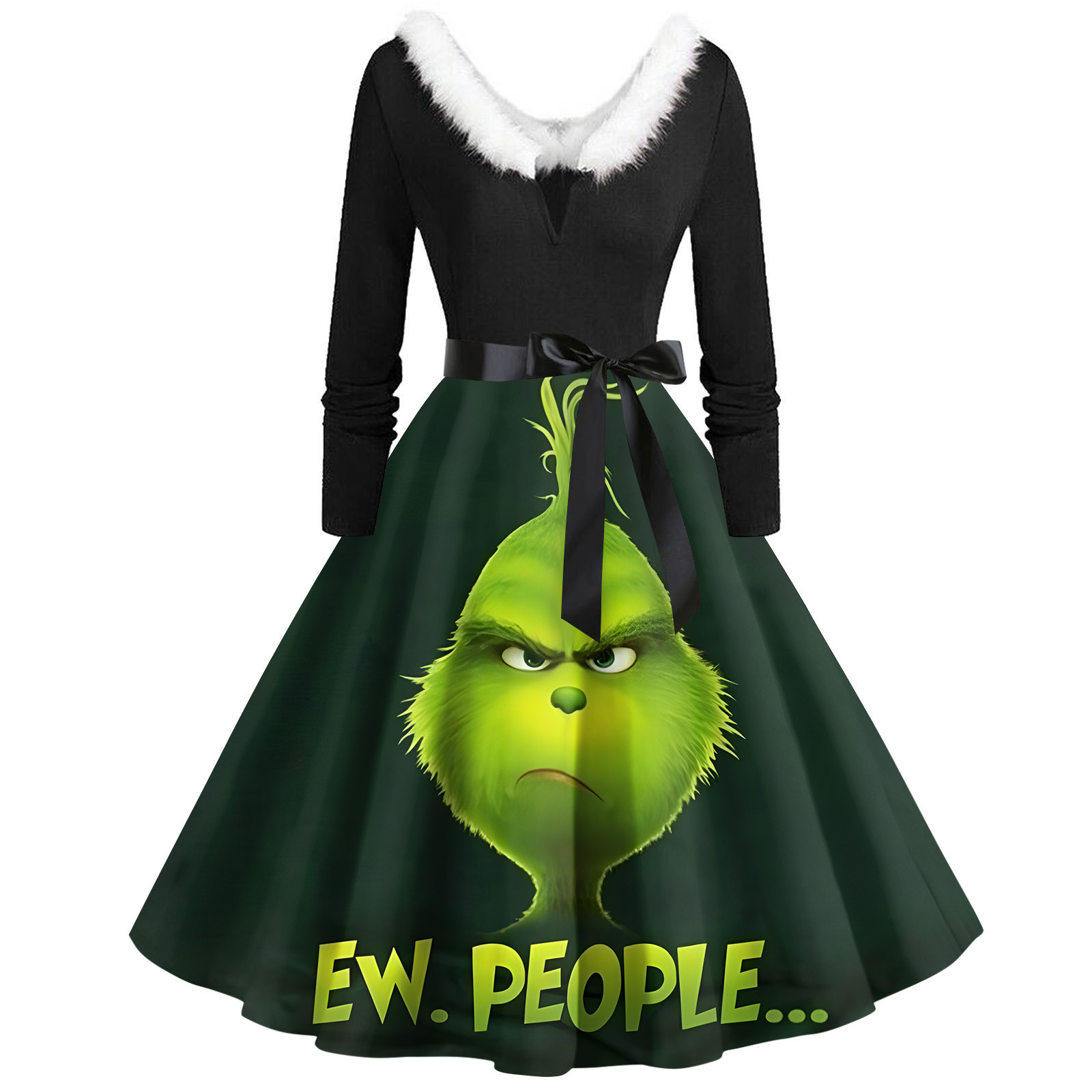 Christmas Clothing Grinch Green Dress Women, Fall 2025 Women's Casual ...