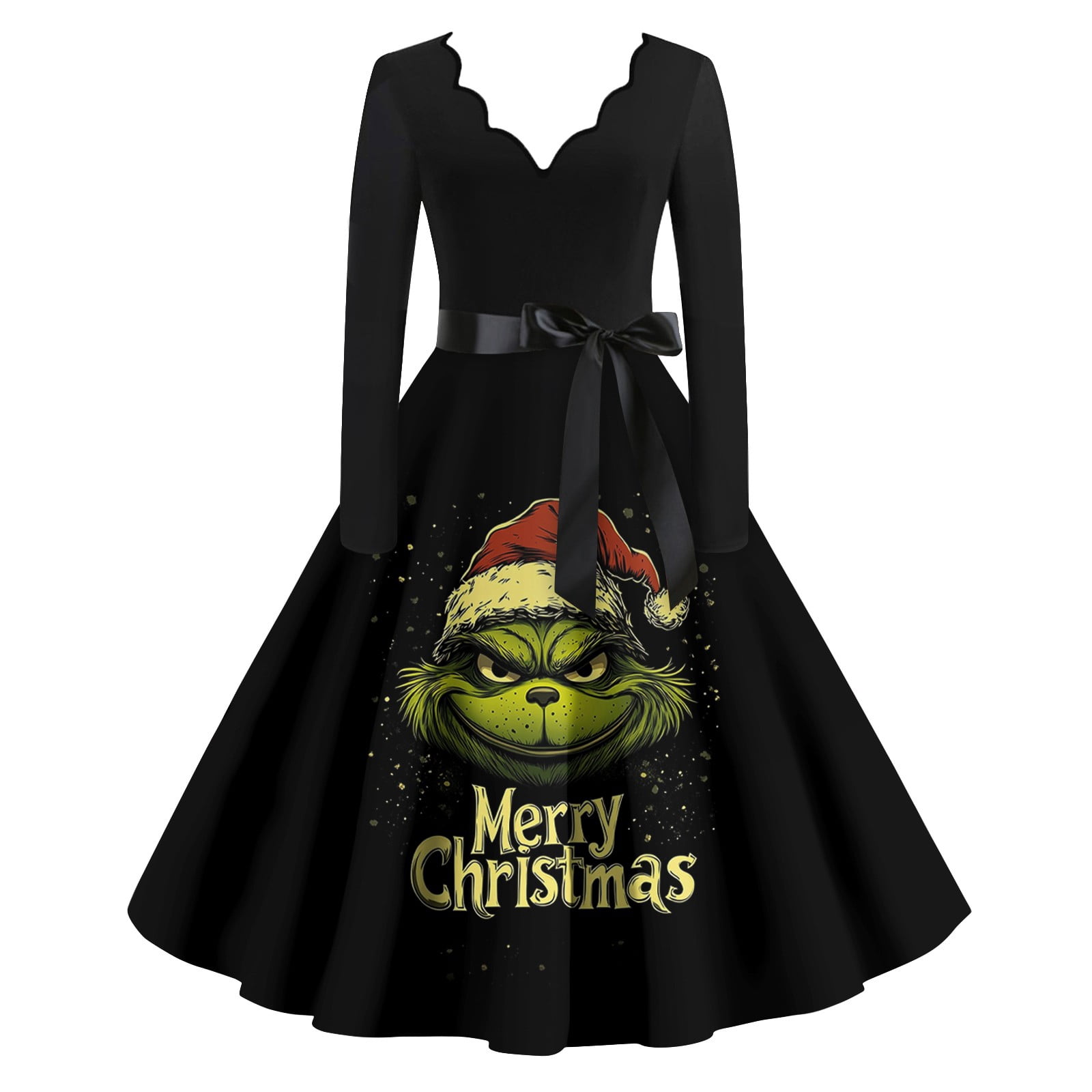 Christmas Clothing Grinch Green Dress Women, Fall 2025 Women's Casual ...