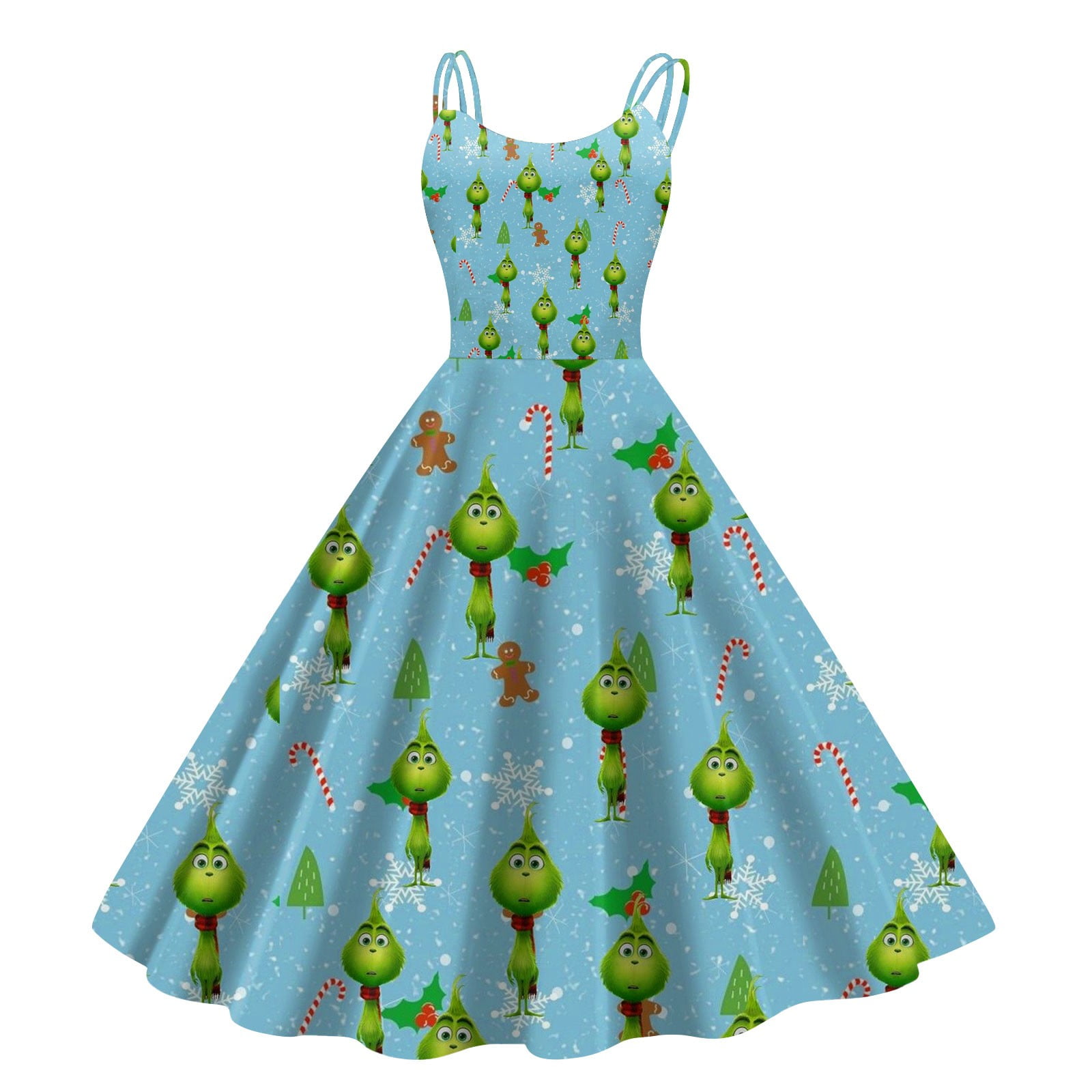 Christmas Clothing Grinch Womens Holiday Party Dress, Fall 2025 Women's ...