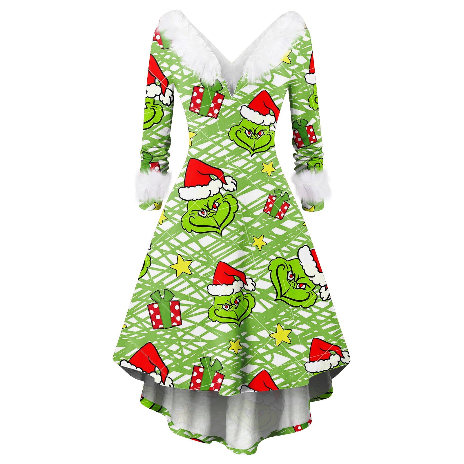Christmas Clothing Grinch Womens Holiday Party Dress, Fall 2025 Women's ...