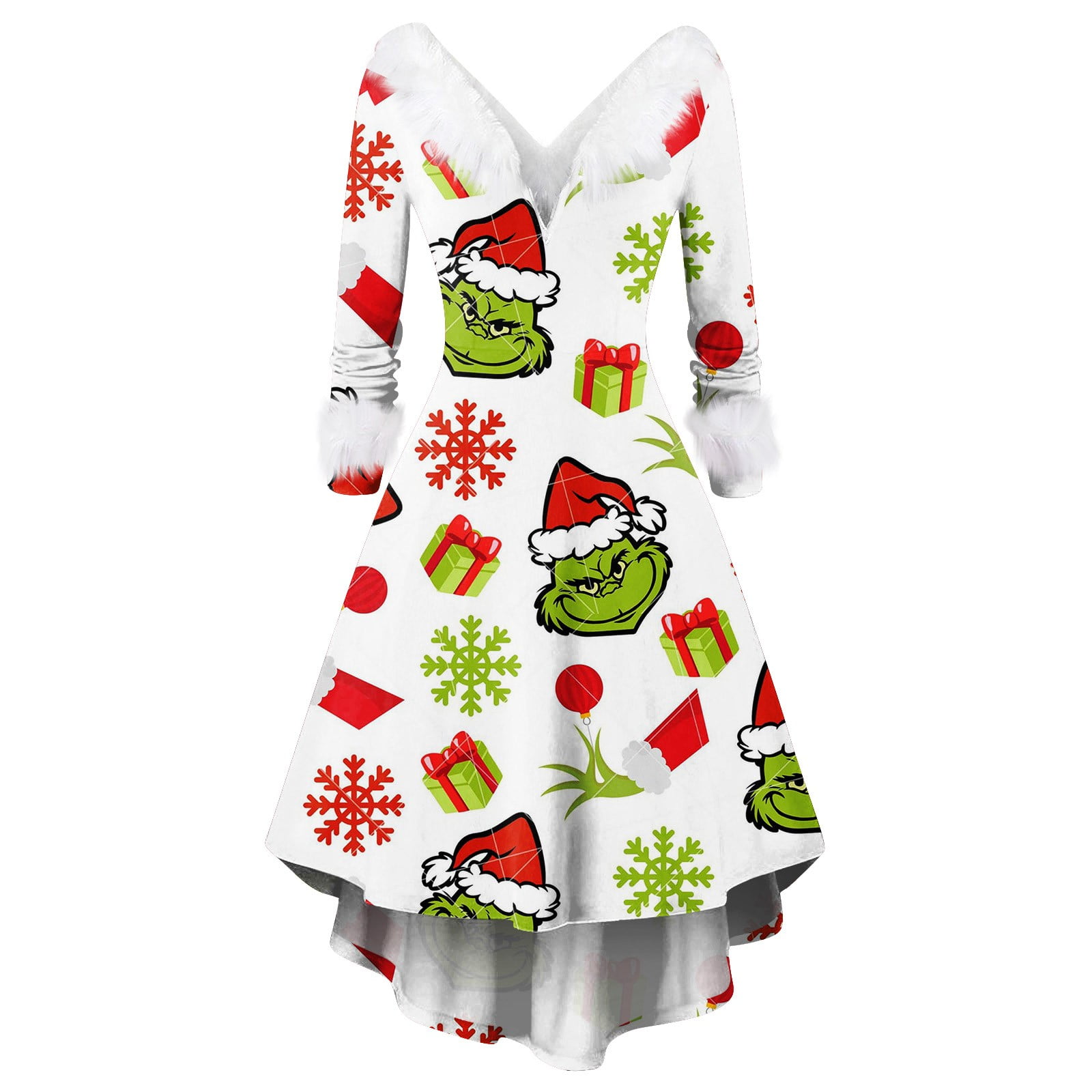 Christmas Clothing Grinch Womens Holiday Party Dress, Fall 2025 Women's ...