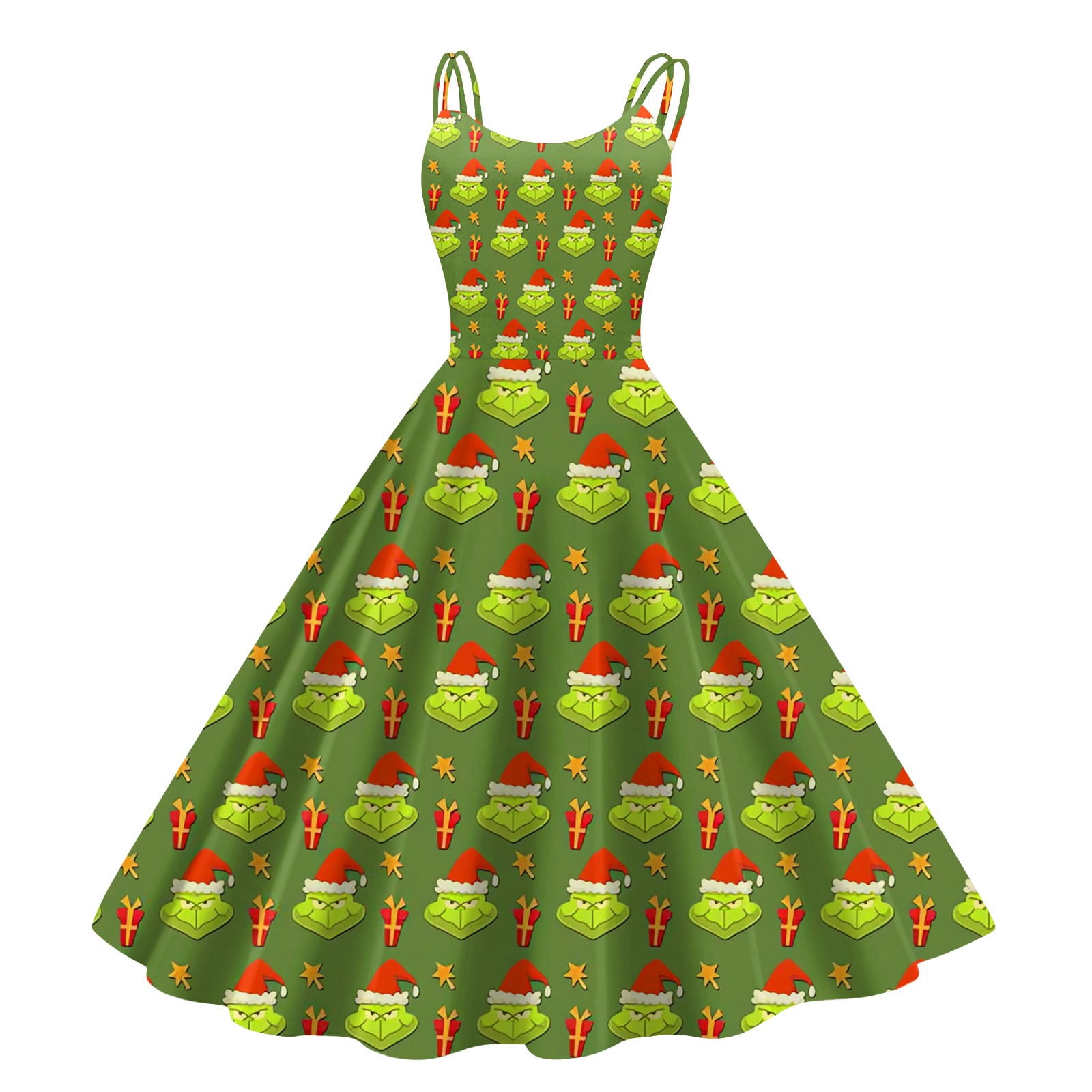 Christmas Clothing Grinch Womens Holiday Party Dress, Fall 2025 Women's ...