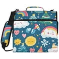Christmas Cloud Pattern 3 Ring Binder Bag Zipper Binder Organizer with ...