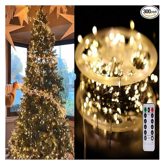 Christmas Cluster Lights - 9.84ft 100 LED Firecracker String Lights ...