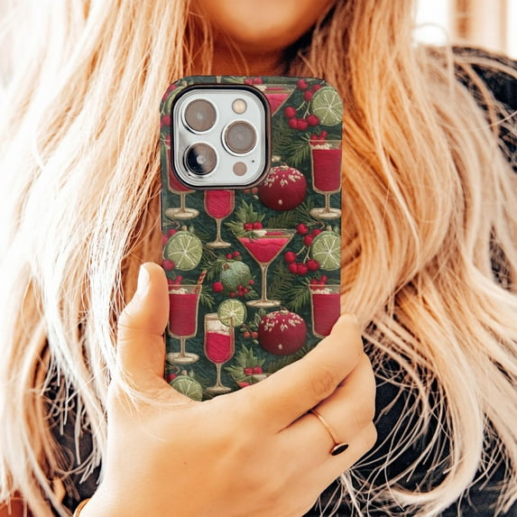 Christmas Cocktails Phone Case Magsafe Holiday iPhone 17 11 12 13 14 15 ...