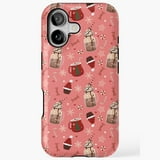 Christmas Cocoa Peppermint Cupcake Candy Pattern iPhone Case 17 to 11 ...