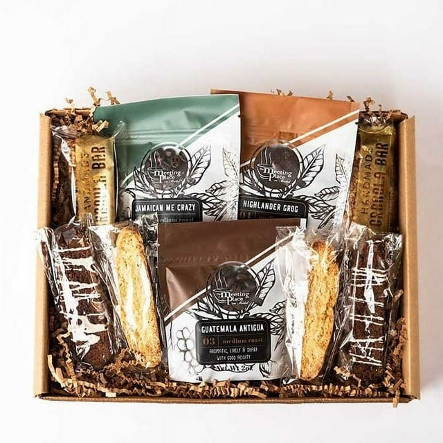 Christmas Coffee Break Gift Box - Biscotti, Granola, and Coffee in a ...