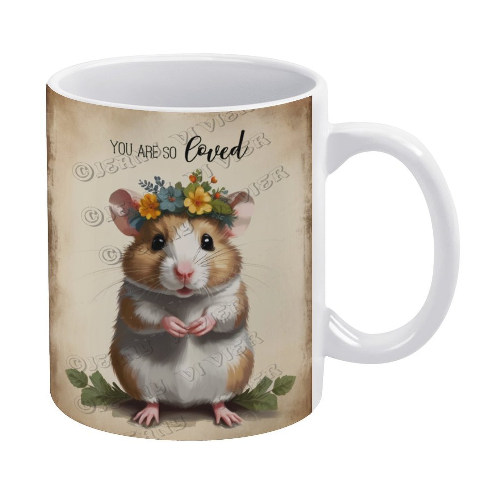 Christmas Coffee Mug - Hamster with Inspiring Positive Quotes Mug - 330 ...