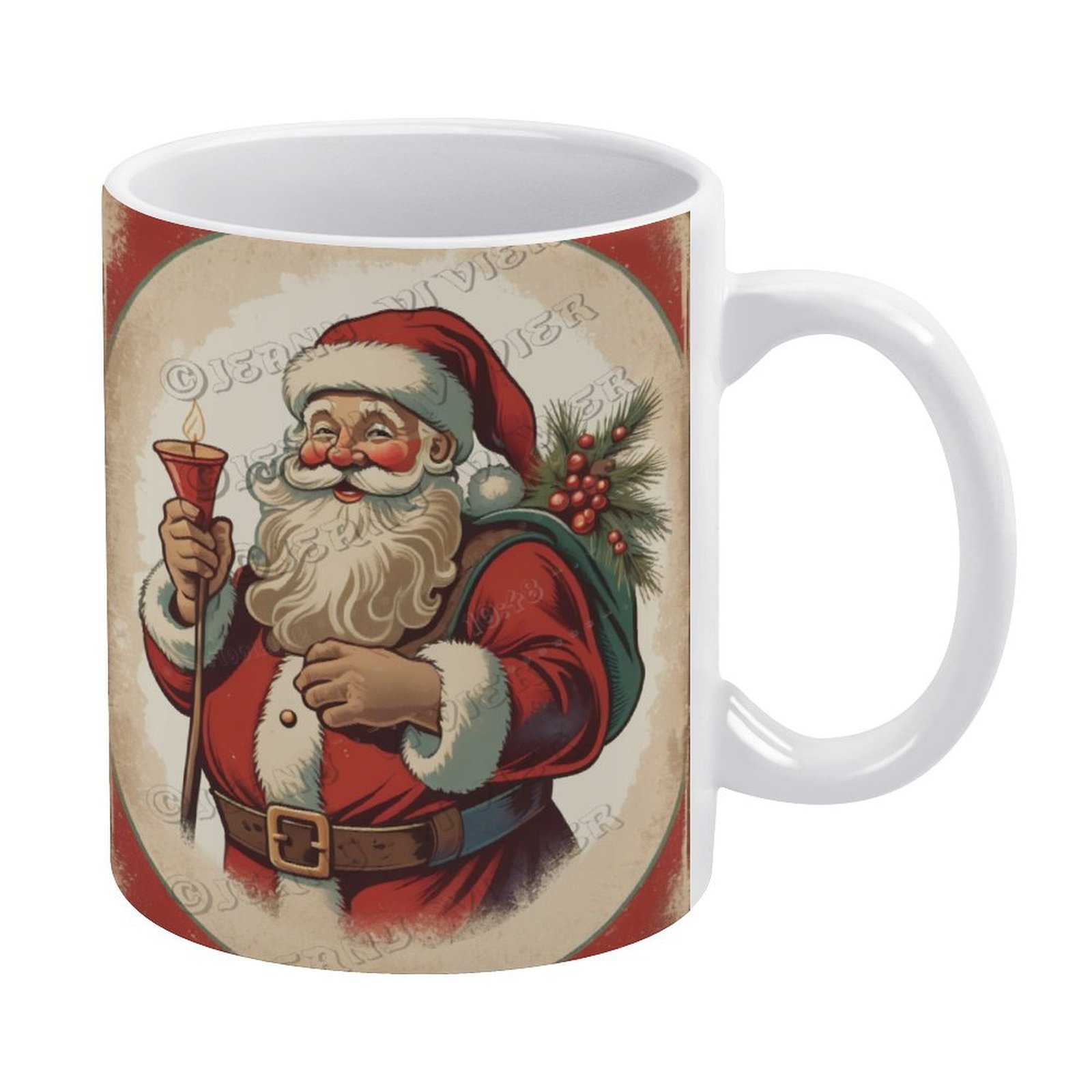Christmas Coffee Mug - Santa Claus Coffee Cups Ceramic Coffee Mugs with ...
