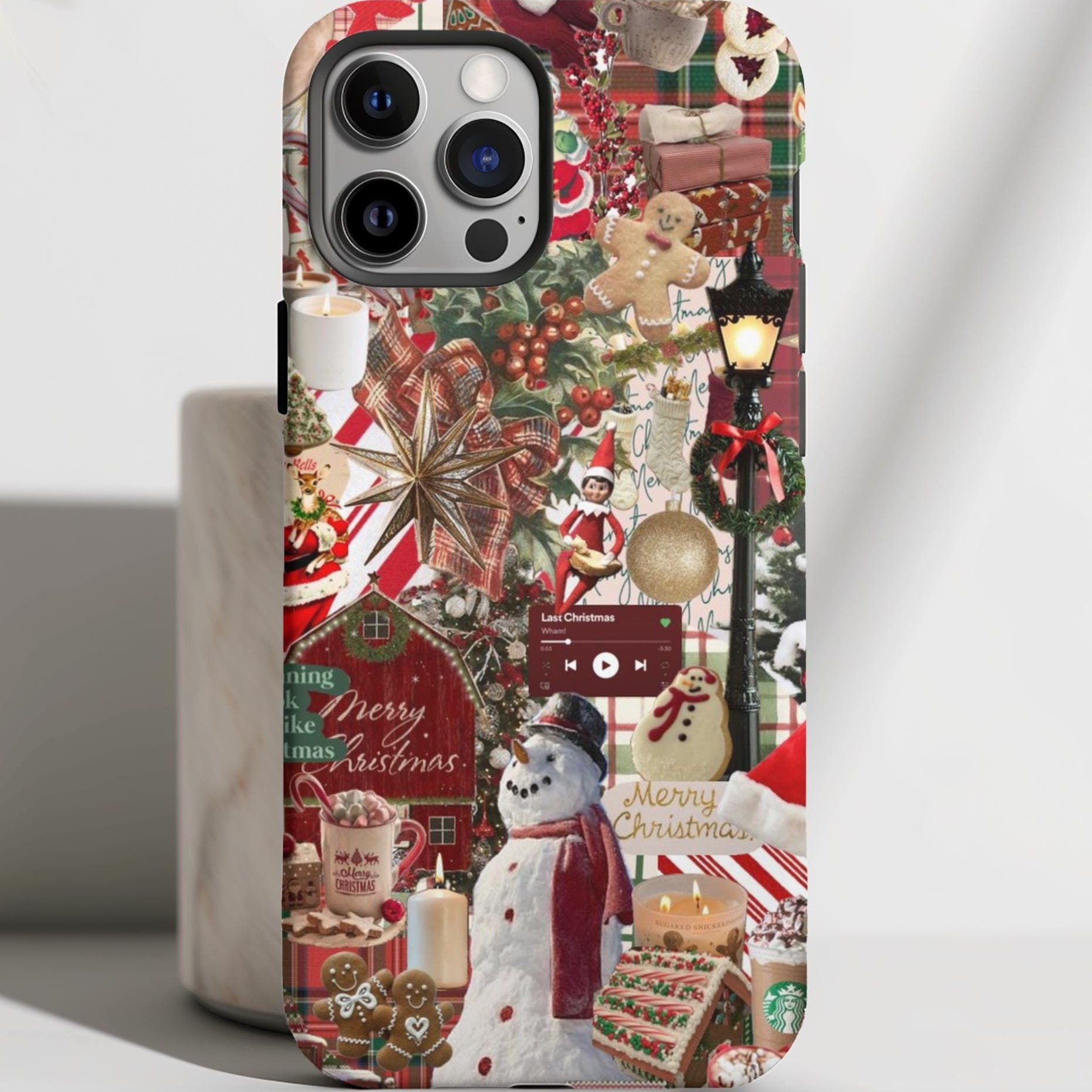 Christmas Collage Phone Case Festive Holiday Design iPhone 17 through ...