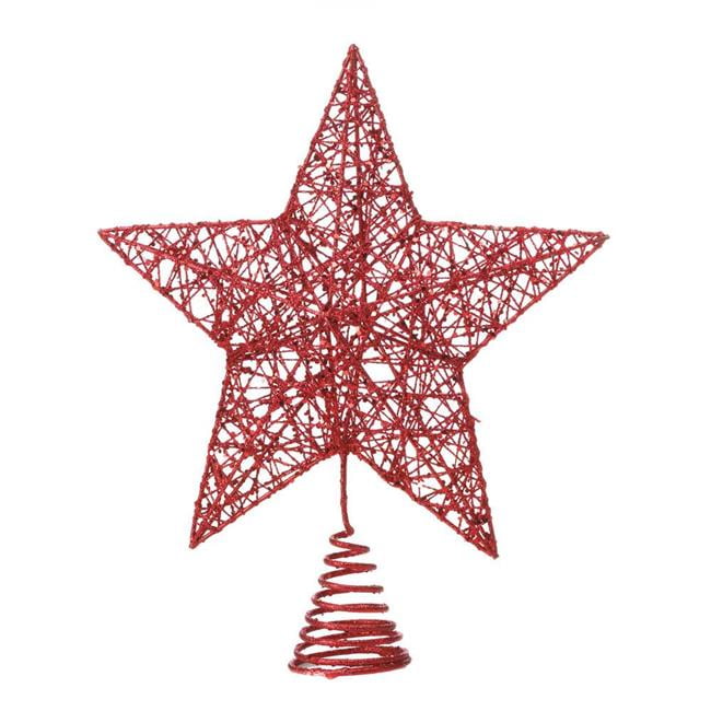 Christmas Collection Red Star Tree Topper - Walmart.com