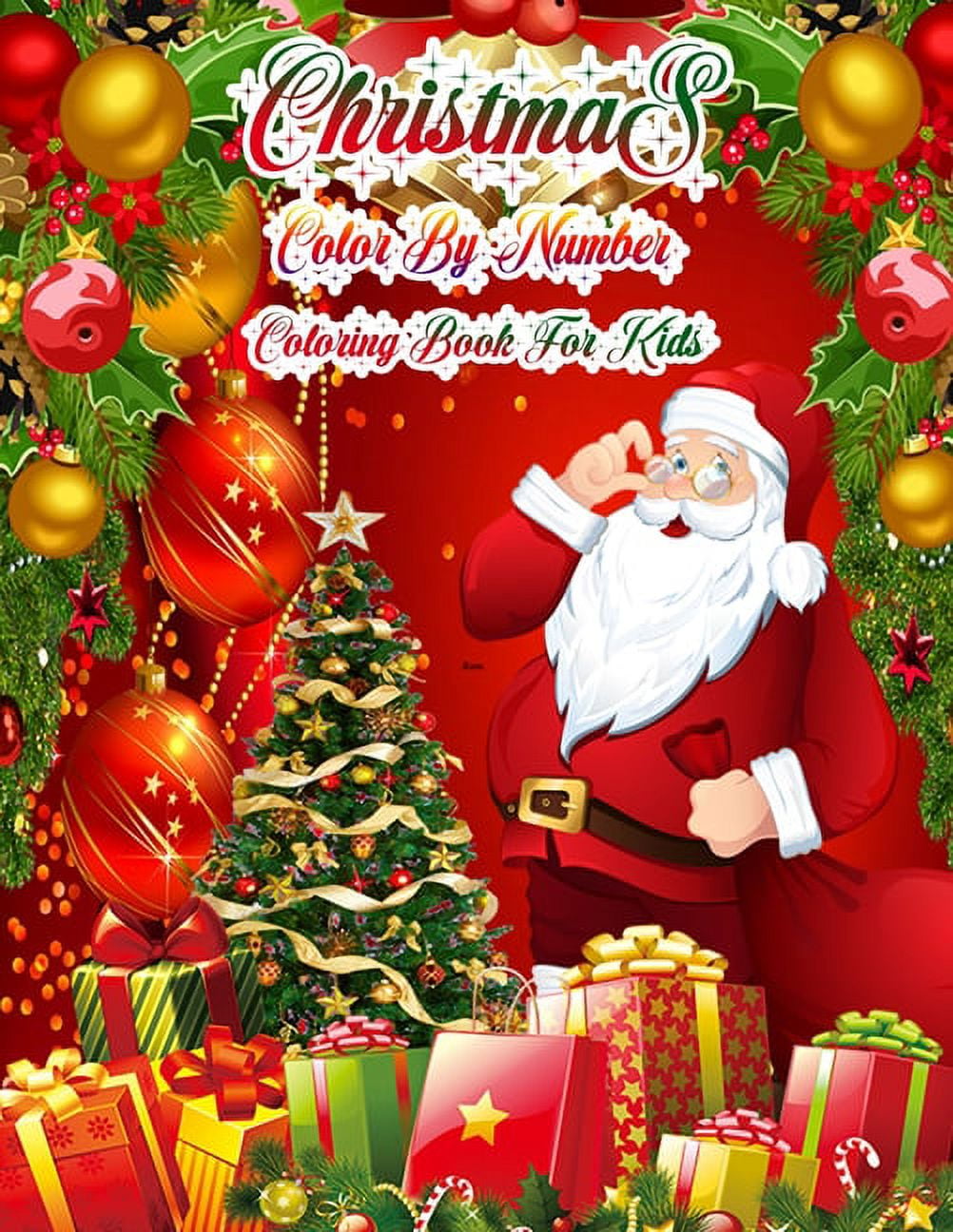 Christmas Color By Number Coloring Book For Kids : 50 Color By Numbers ...