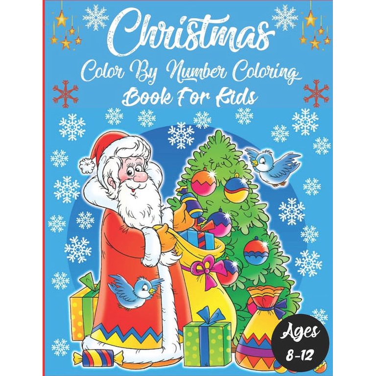 color by number christmas coloring book