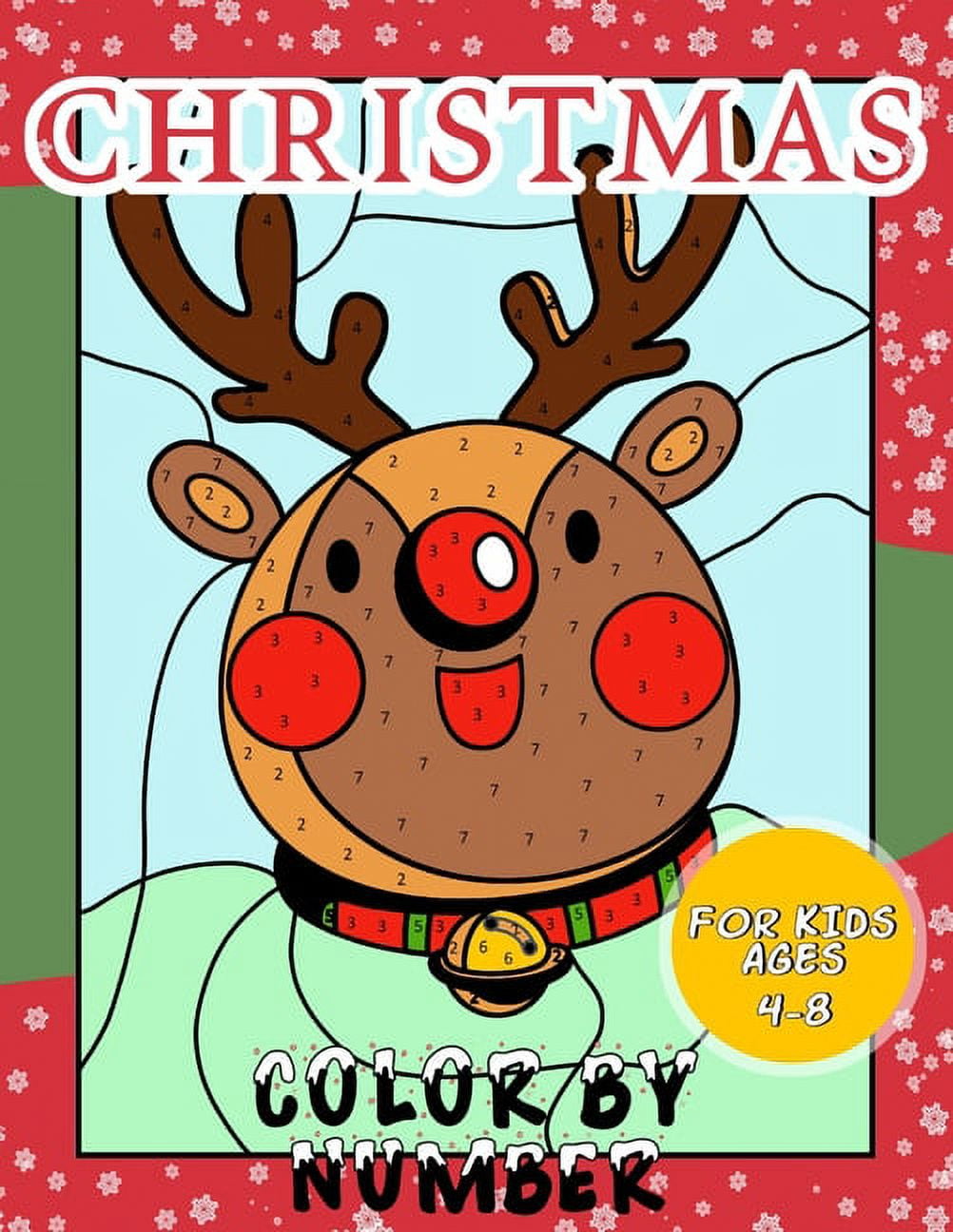 Christmas Color By Number for Kids Ages 4-8: Christmas Coloring ...
