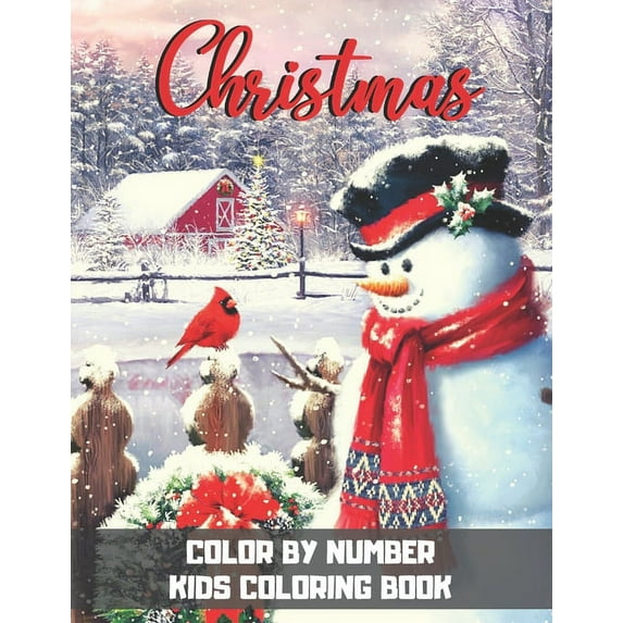 Christmas Color By Number Kids Coloring Book: A Easy and Fun Way to ...