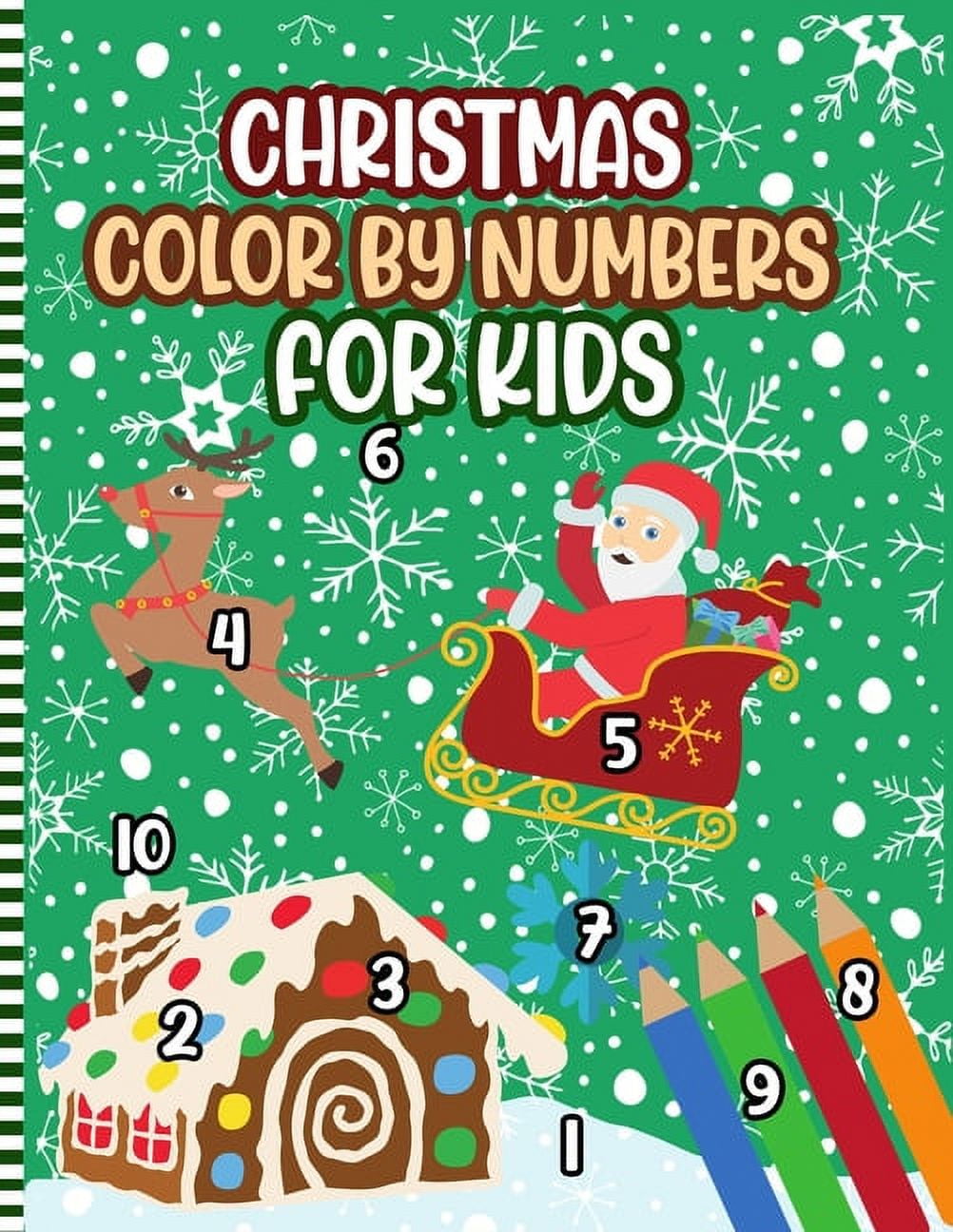Christmas Color By Numbers For Kids: A Fun Xmas Holiday Color by ...