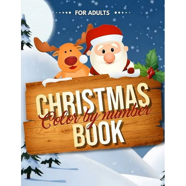 difficult christmas color by number coloring pages