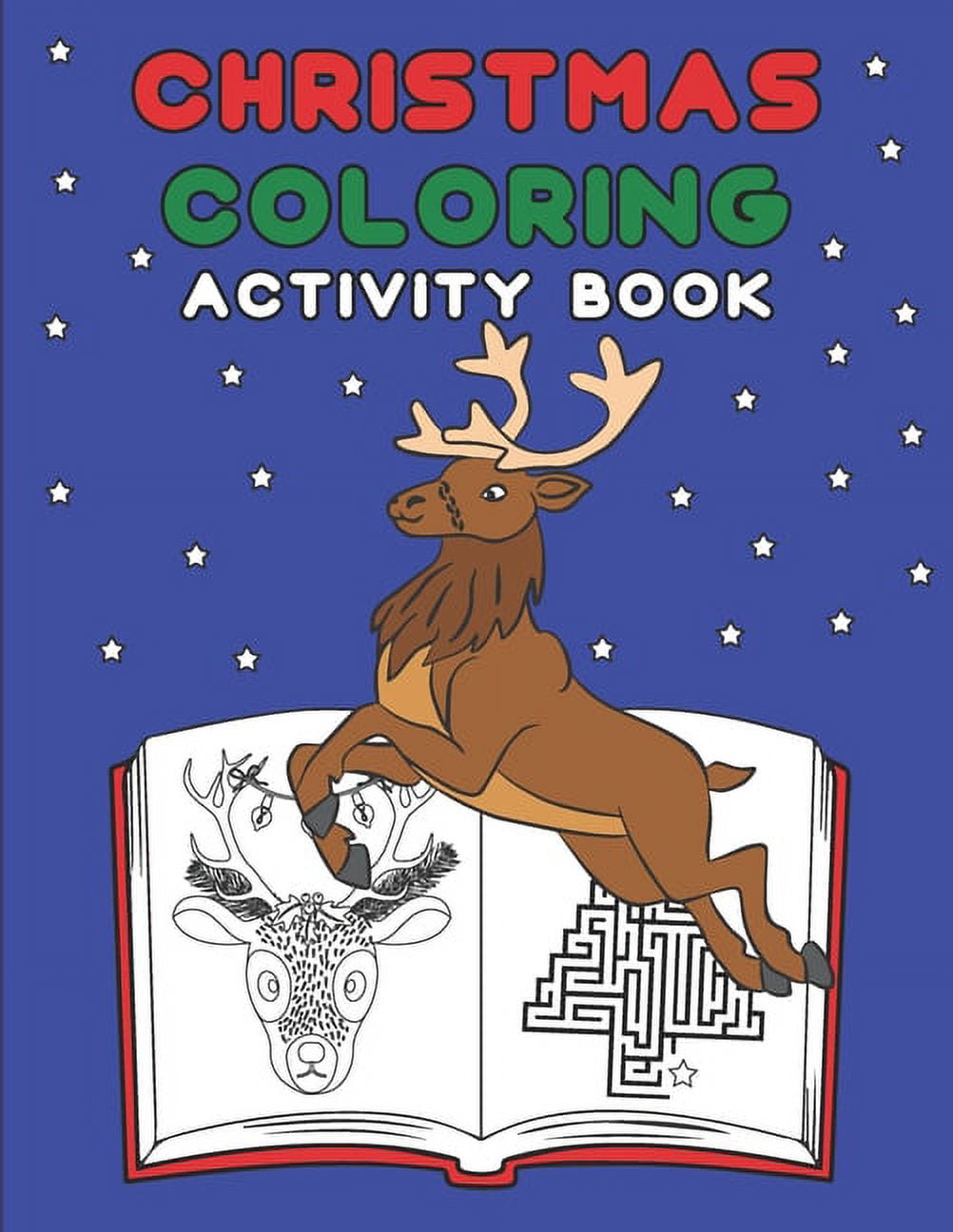 Christmas Coloring Activity Book : Colouring Pages, Mazes and ...