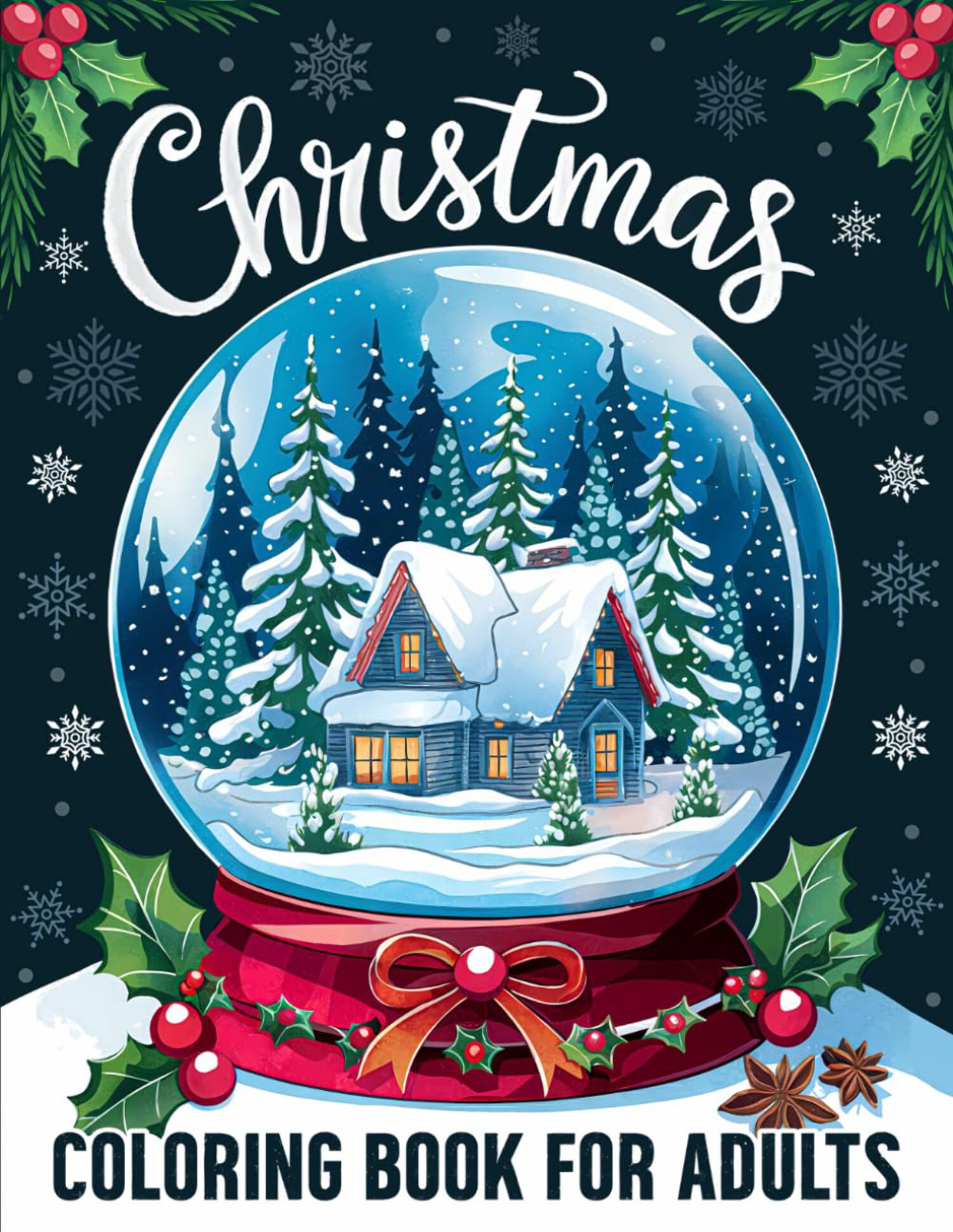 Christmas Coloring Book for Adults: 50+ Relaxing Christmas Coloring ...