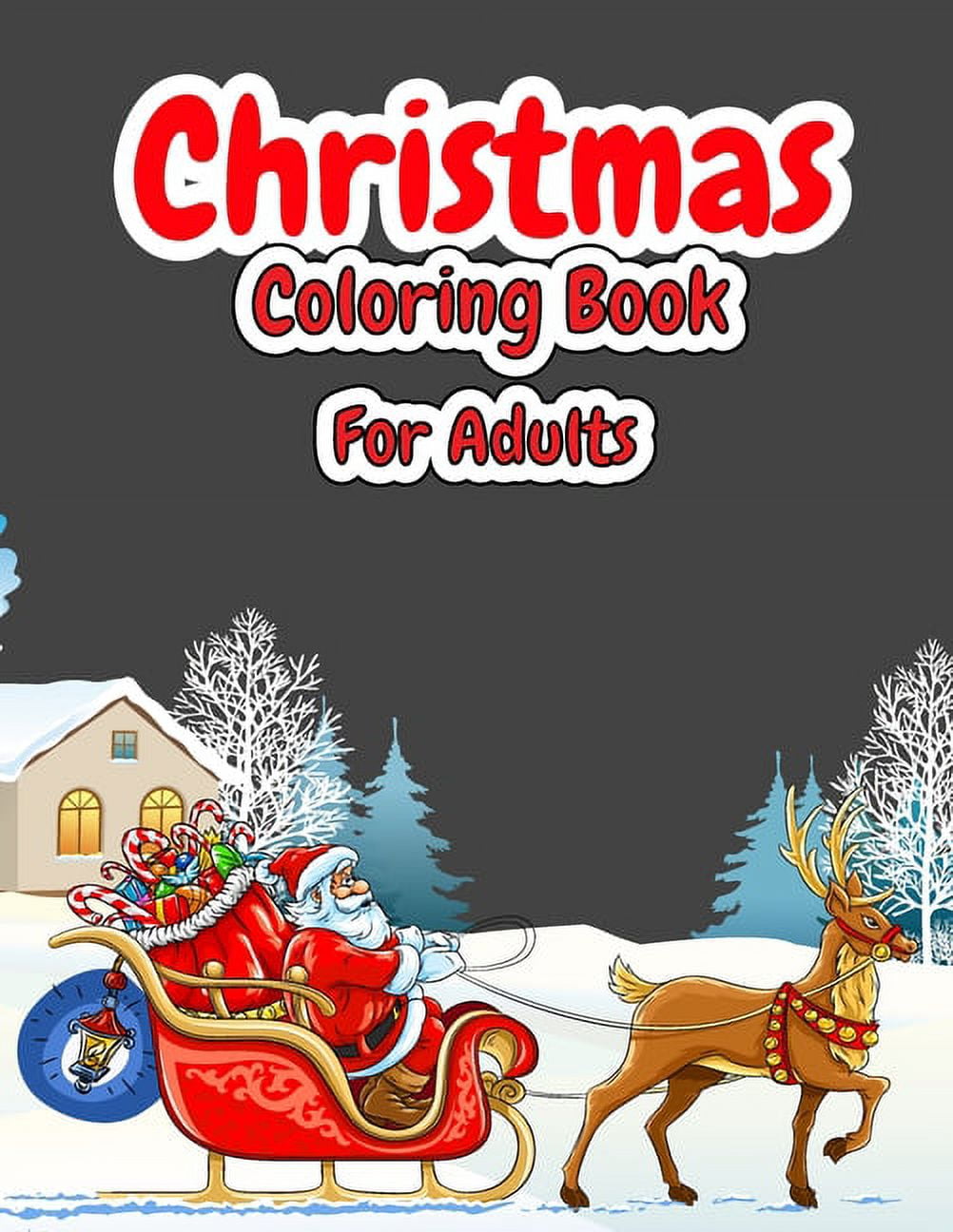 Christmas Coloring Book For Adults: Christmas Adult Coloring Book with ...