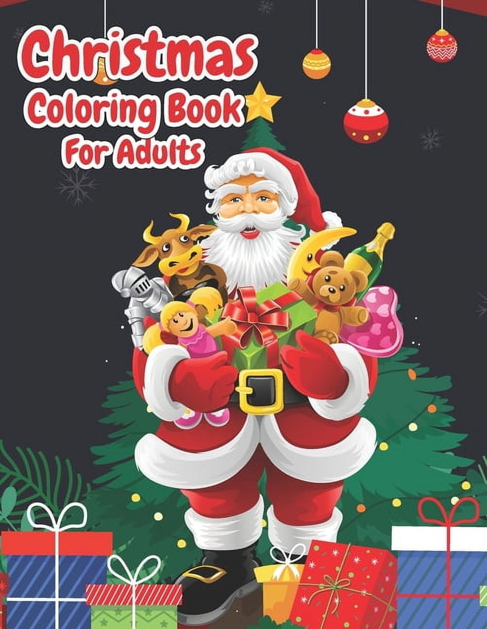 Christmas Coloring Book For Adults: Christmas Adult Coloring Book ...