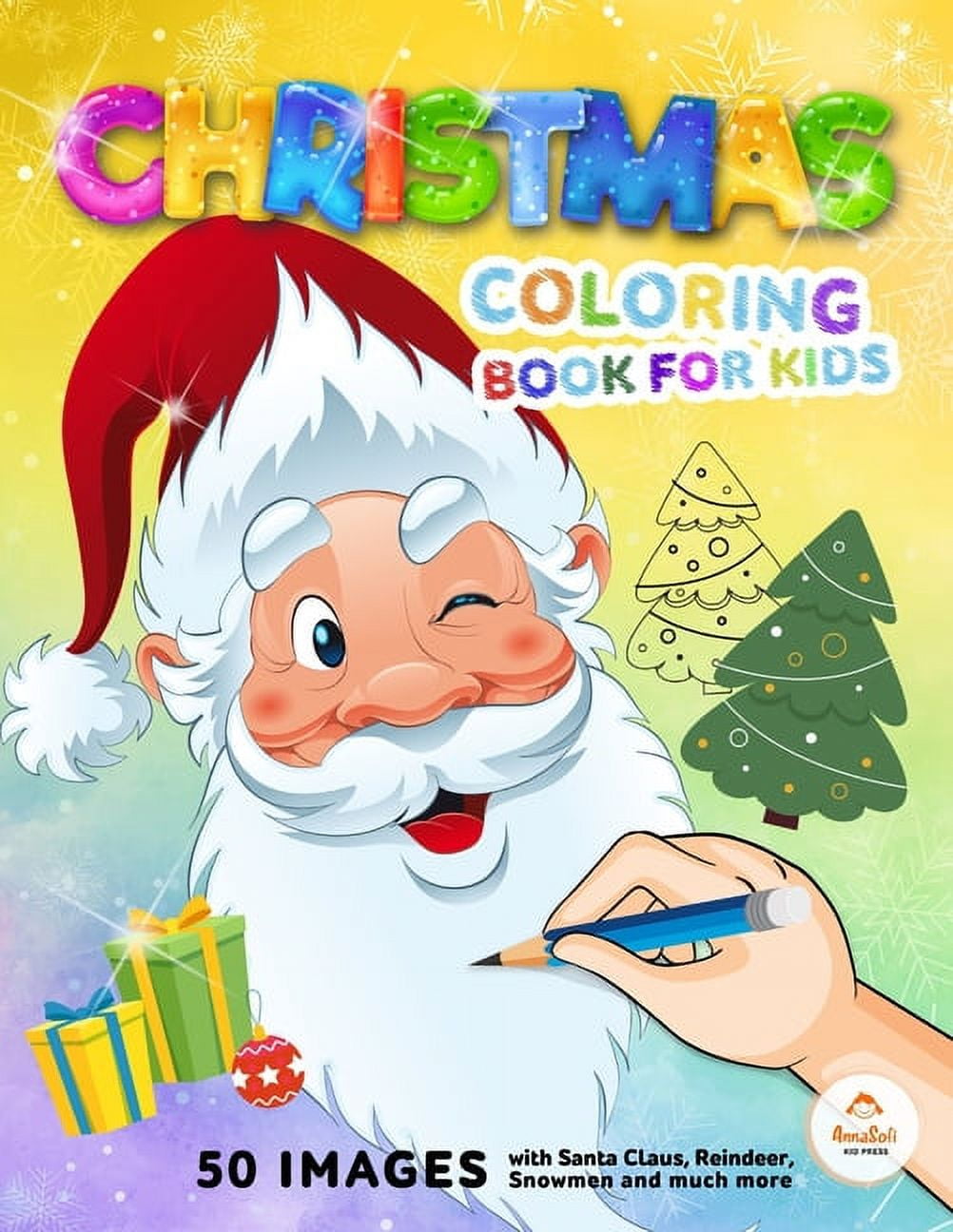 Christmas Coloring Book for Kids: Christmas Coloring Book for Kids: 50 ...