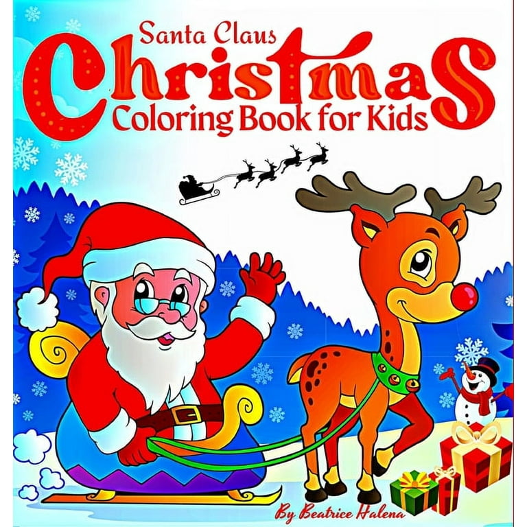 christmas santa claus sleigh coloring pages