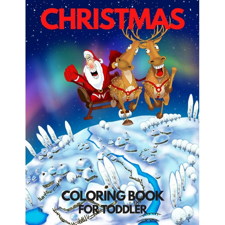 santa claus and reindeer coloring pages