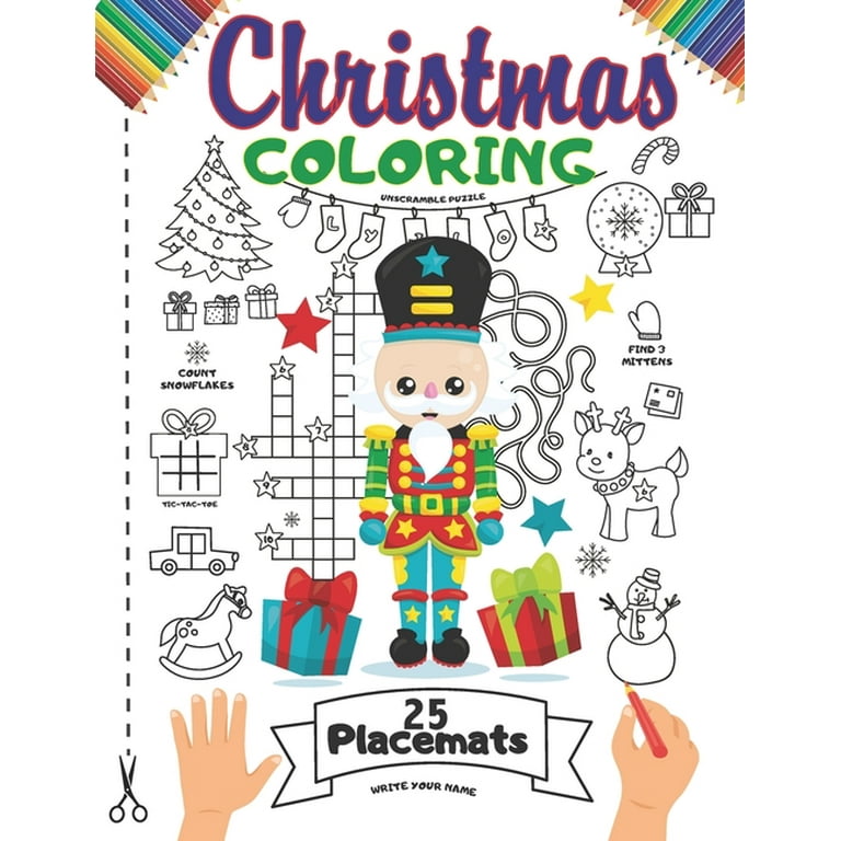 christmas coloring puzzle pages