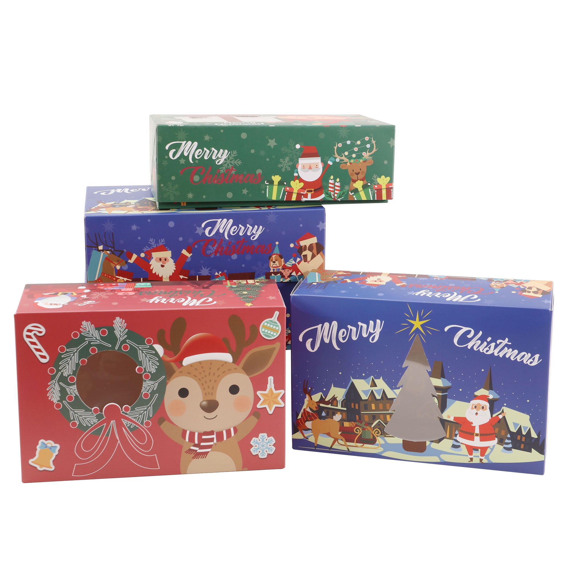 Christmas Cookie Boxes Bulk 24 Pack Large Holiday Christmas Cookie ...