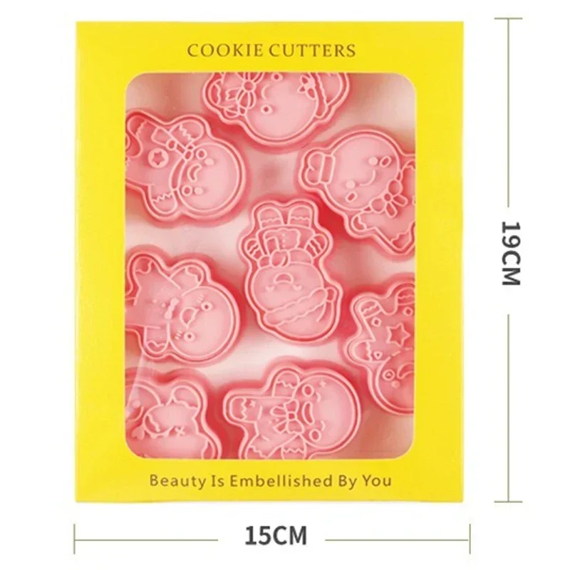 Christmas Cookie Cutter Gingerbread Man Stamp Mold Kids Christmas Party ...