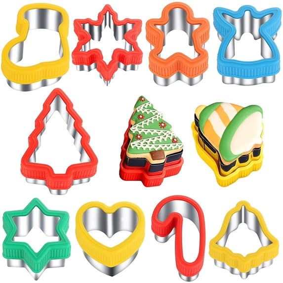 Christmas Cookie Cutters 2" to 3.5" 9 Pieces Cookie Cutters Christmas ...