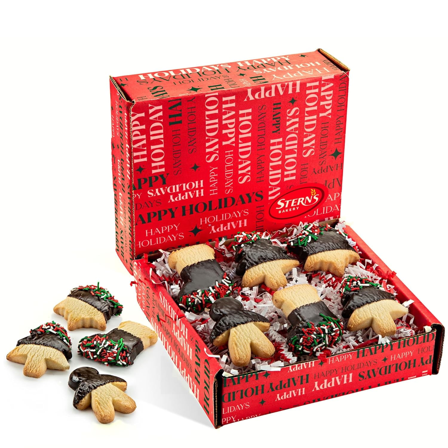 Stern’s Bakery Gourmet Xmas Cookie Gift Basket | Chocolate Covered ...