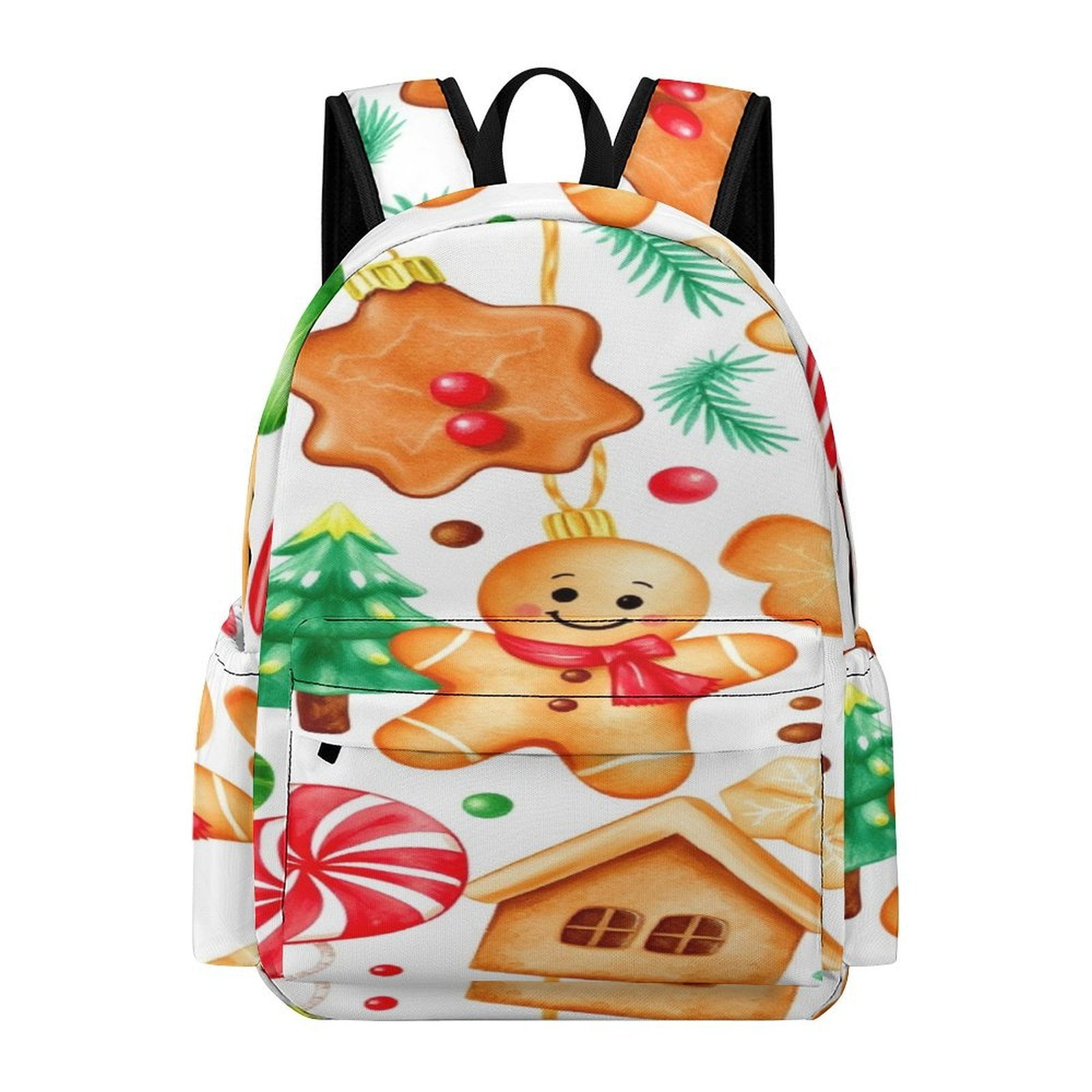 Christmas Cookie Pattern Backpack Student BookBag School Bag Laptop ...