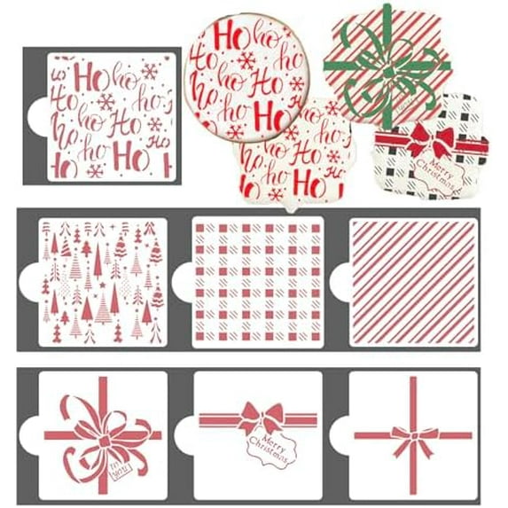 Christmas Cookie Stencils 7PCS, Include 5-Types Christmas Cookie ...